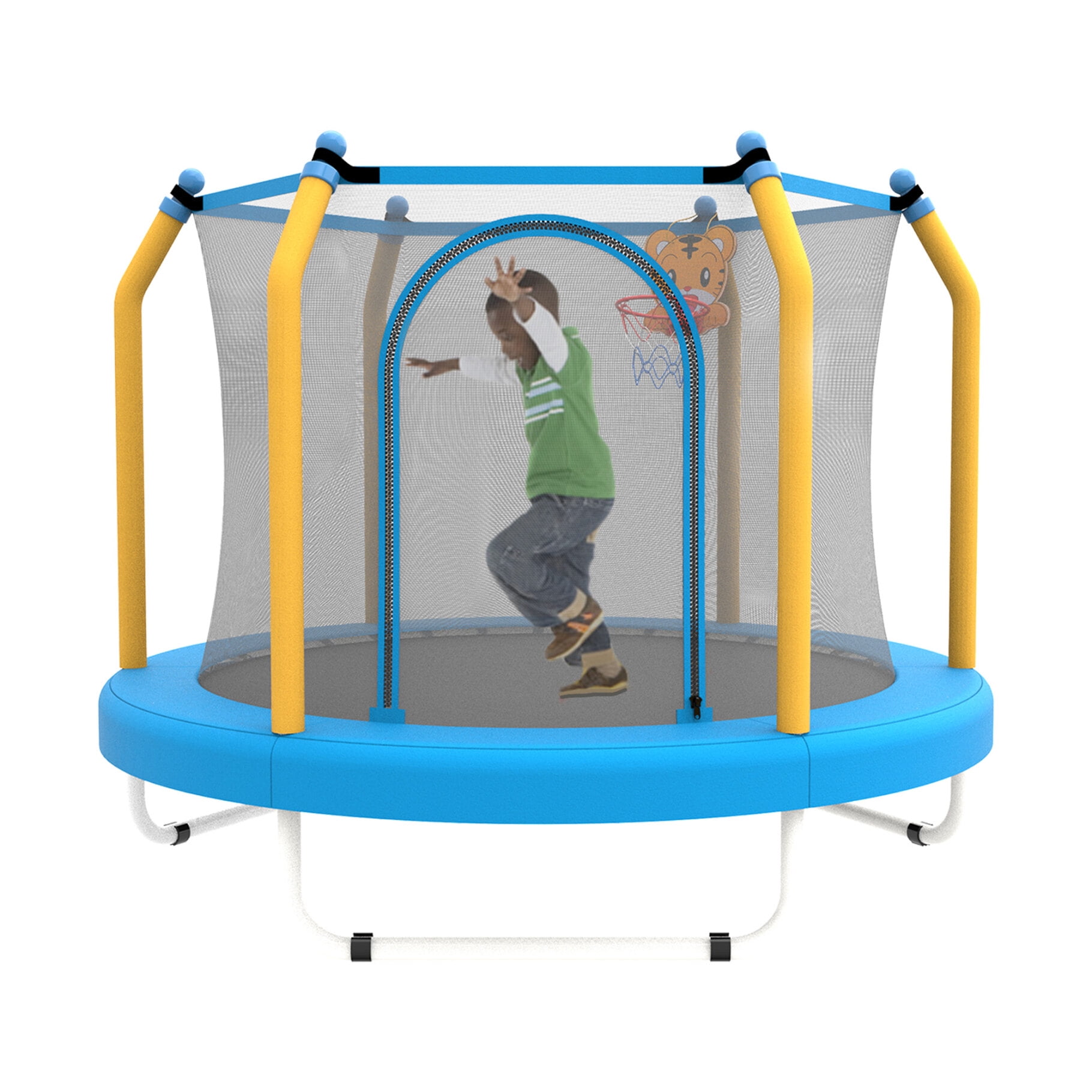 Indoor Trampoline for Kids, 55-inch Small Outdoor Toddler Trampoline ...