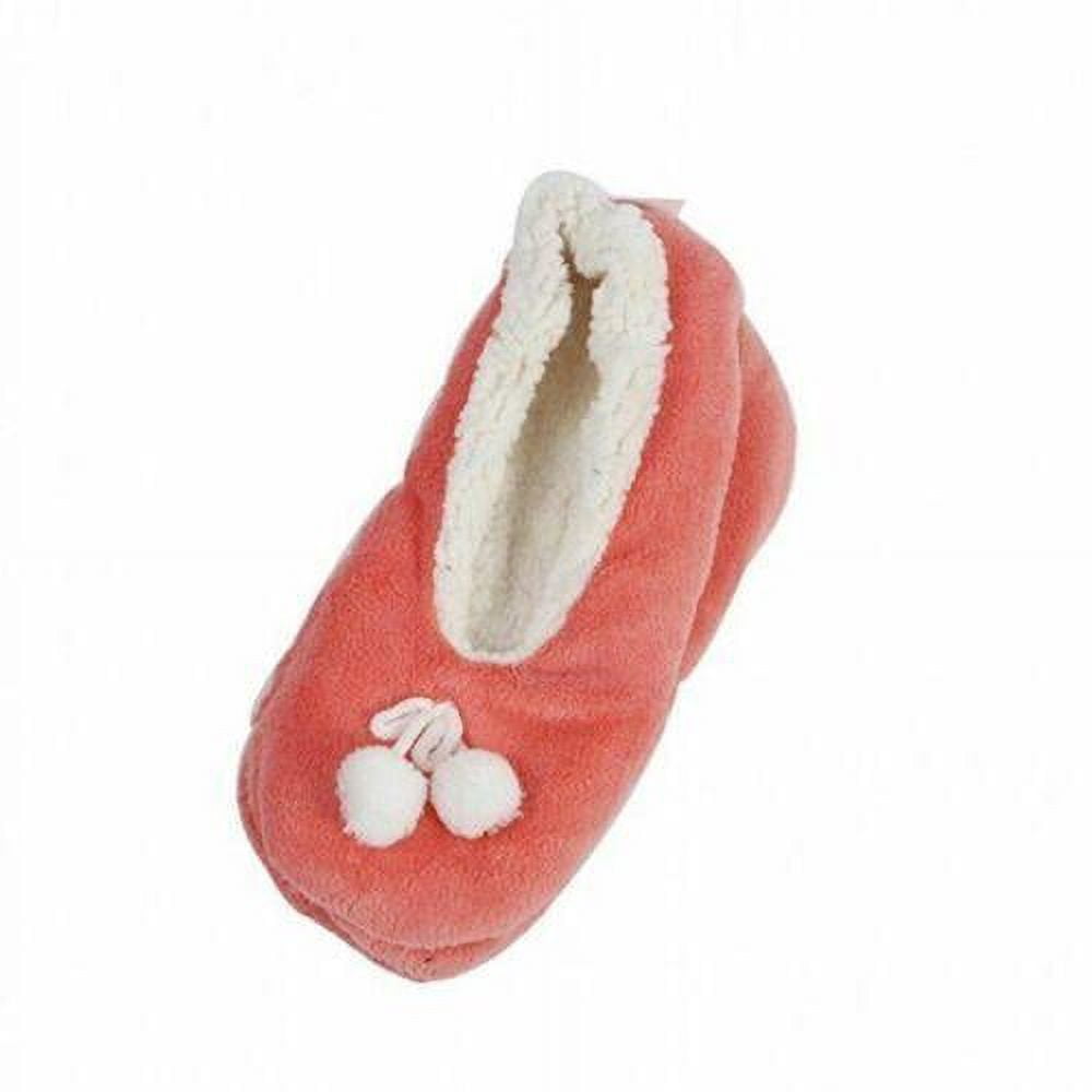 Indoor Use Plush Fleece Inside and Out Cushioned Foot bed Slipper Cute ...