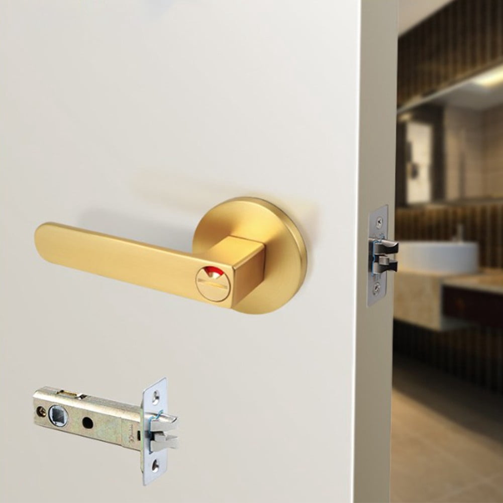 Indoor Use Privacy Enhancement Gold Bathroom Lock Easy Installation ...