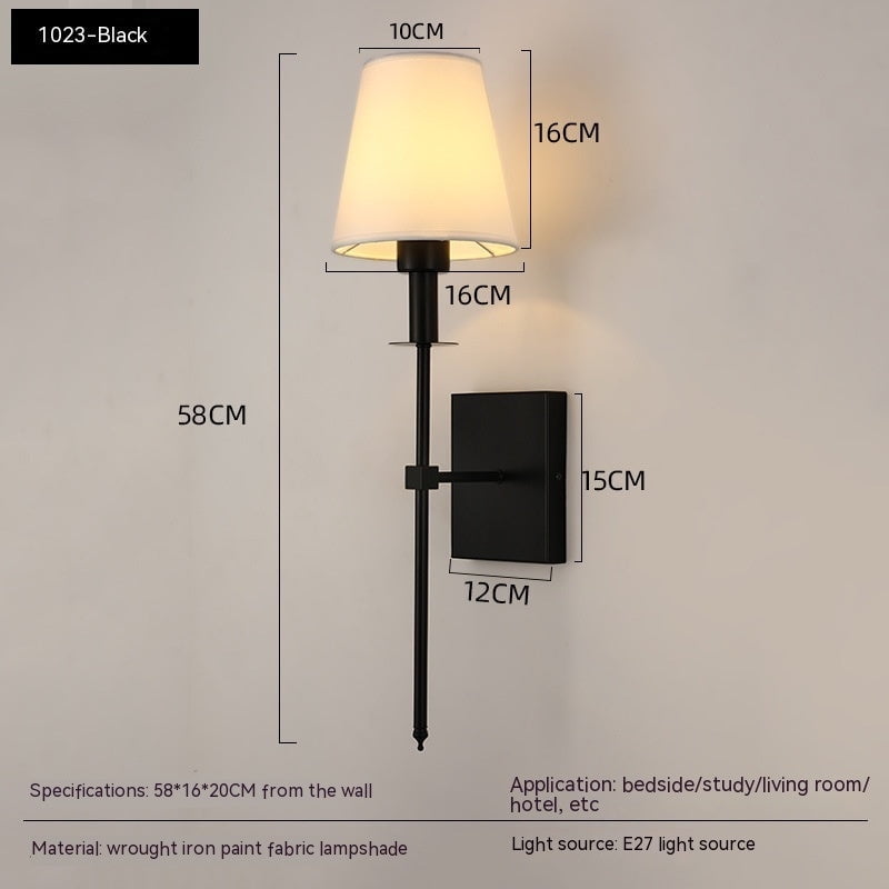 Indoor Wall Lamp for Bedroom Bedside Reading E27 Light Source Wrought ...