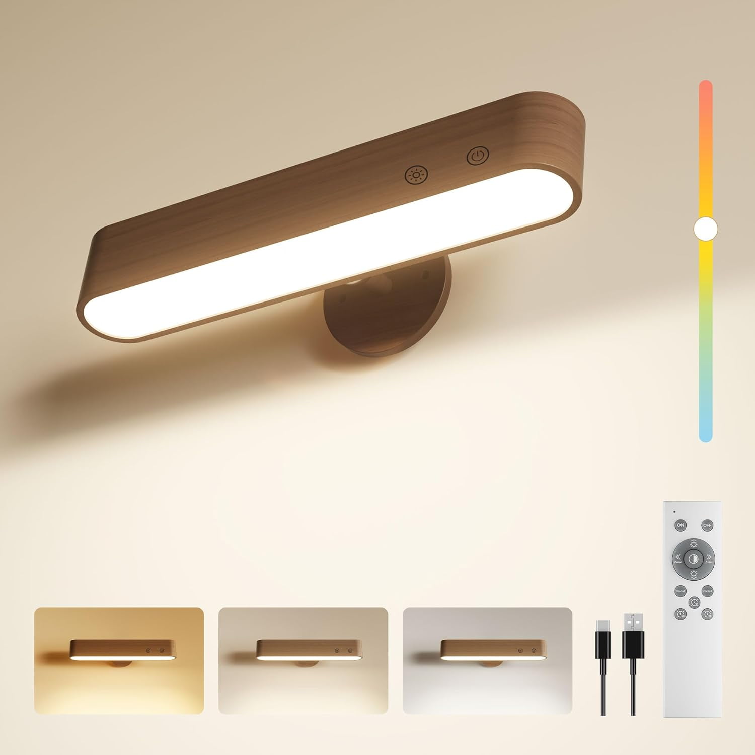 Indoor Wall Sconce , Wall Light for ,Touch and Remote Control,360 ...