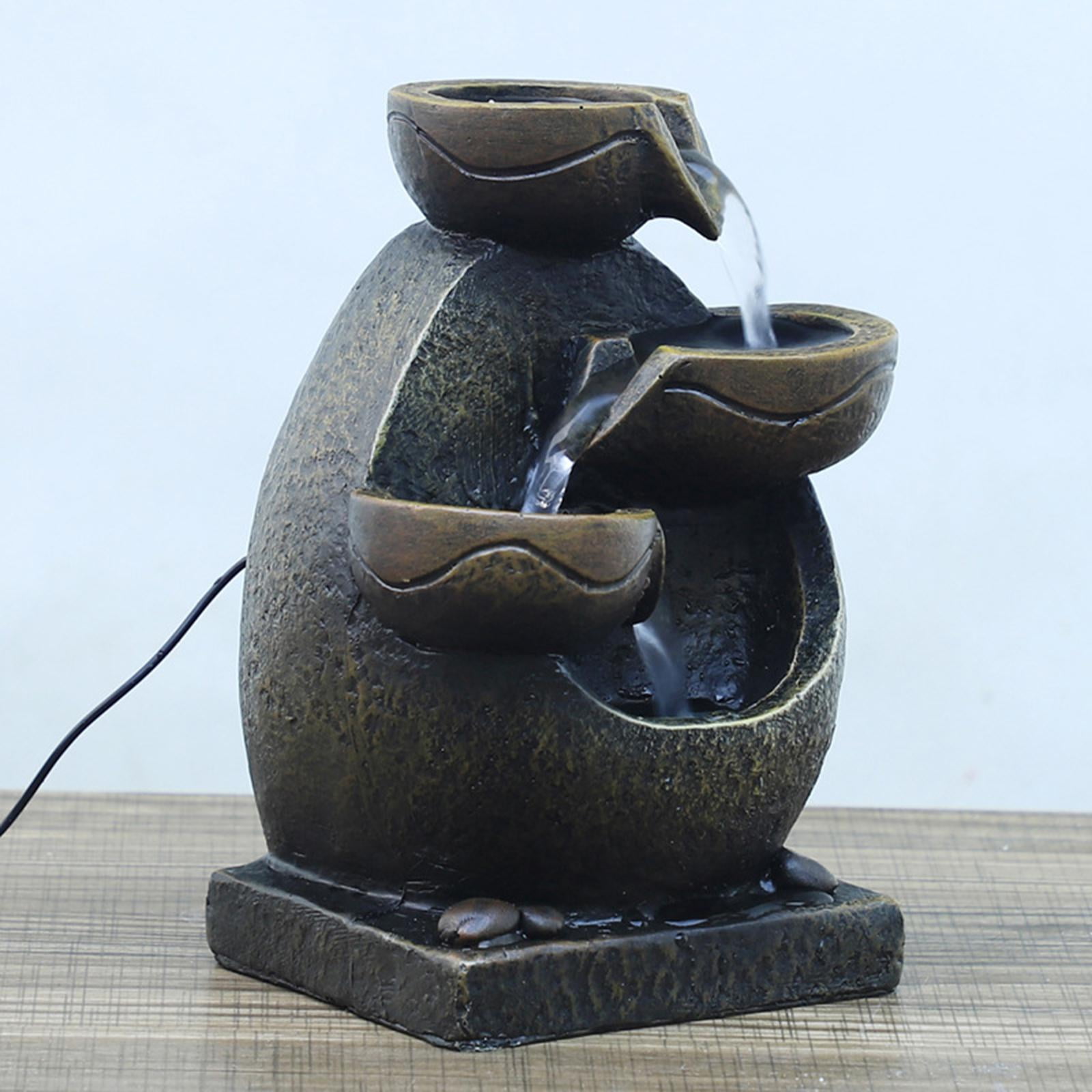 Indoor Water Fountain Feng Shui Cascading Meditation Waterfall ...