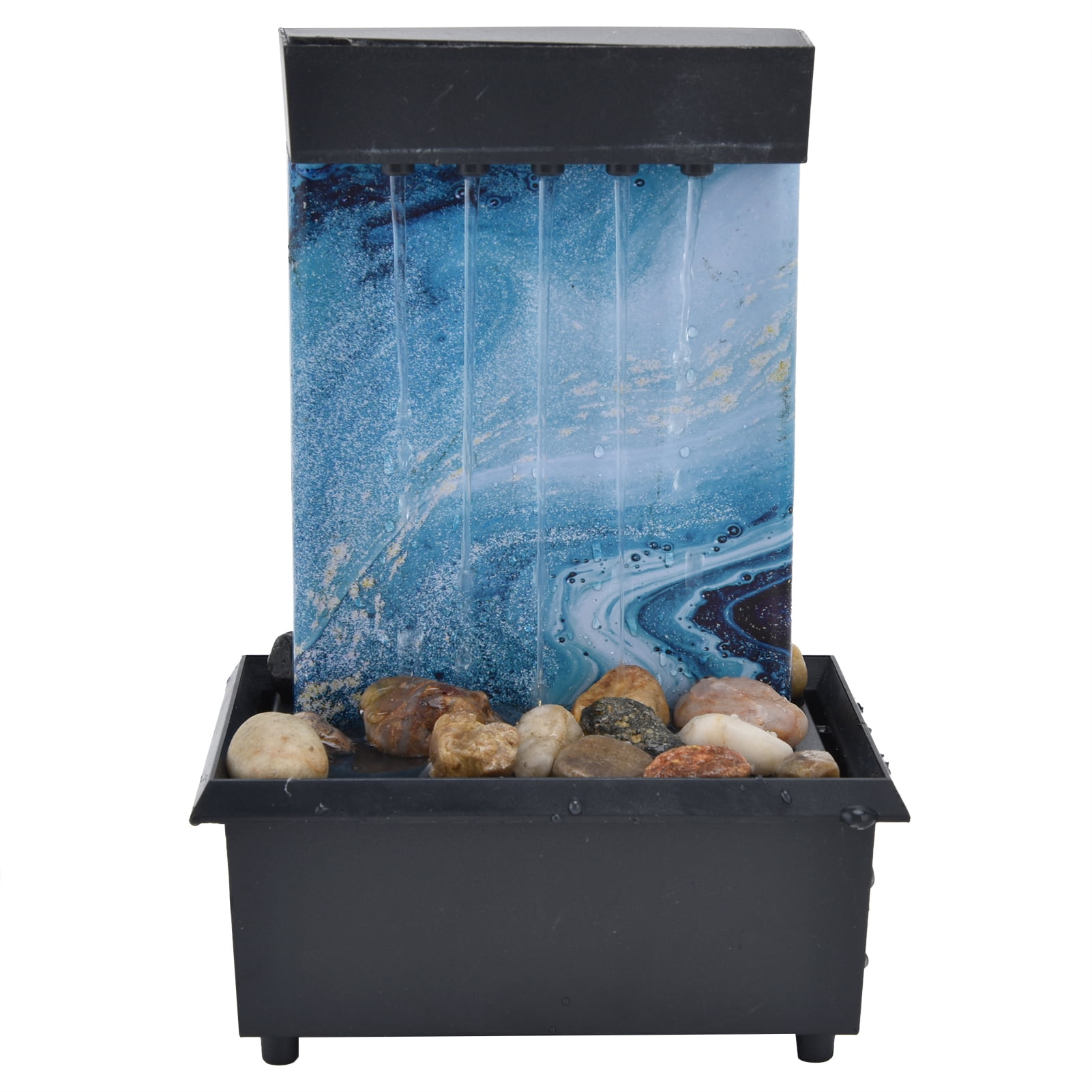 Indoor Water Fountain With LED Lights,Lighted Waterfall Tabletop ...