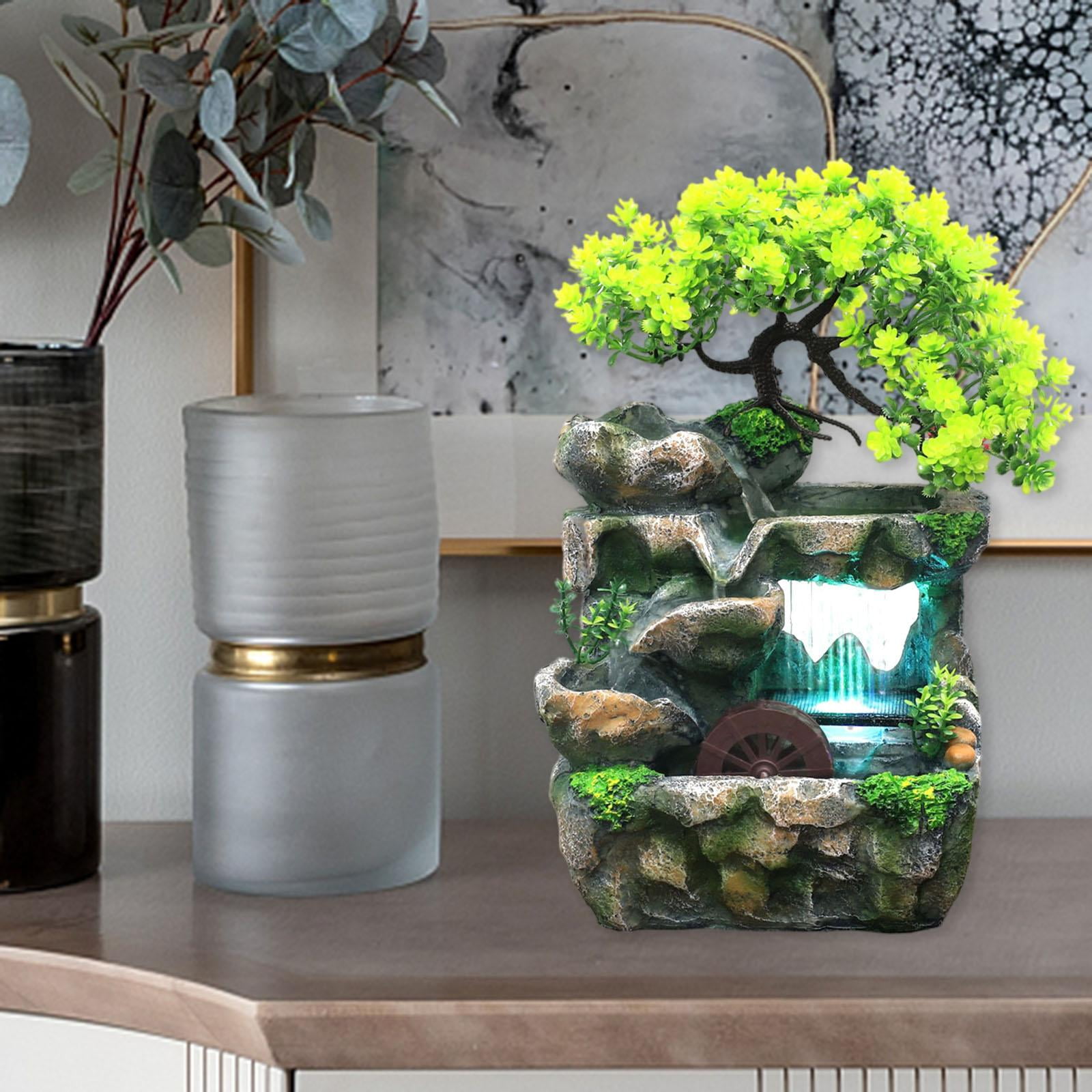 Indoor Water Fountains Crafts Table Rockery Waterfall Fountain Decor ...
