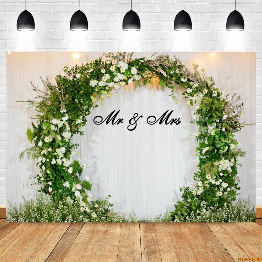 Indoor Wedding Photography Backdrop Floar Flower Curtain Bridal Shower ...