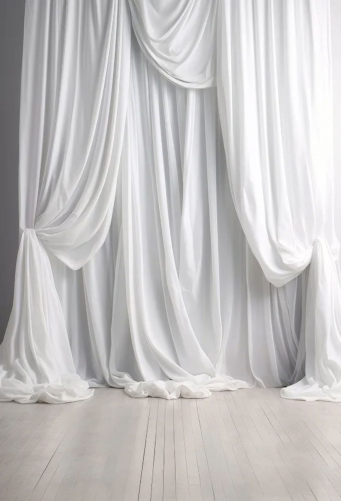 Indoor White Curtain Scene Adult Birthday Wedding Maternity Portrait r ...