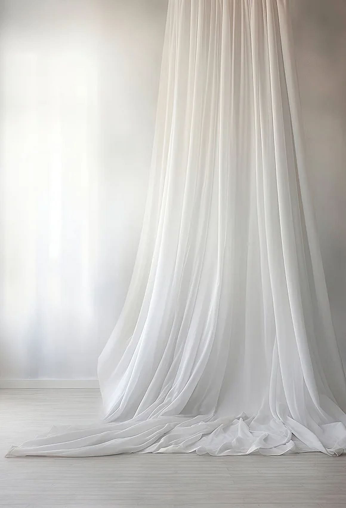 Indoor White Curtain Scene Adult Birthday Wedding Maternity Portrait r ...