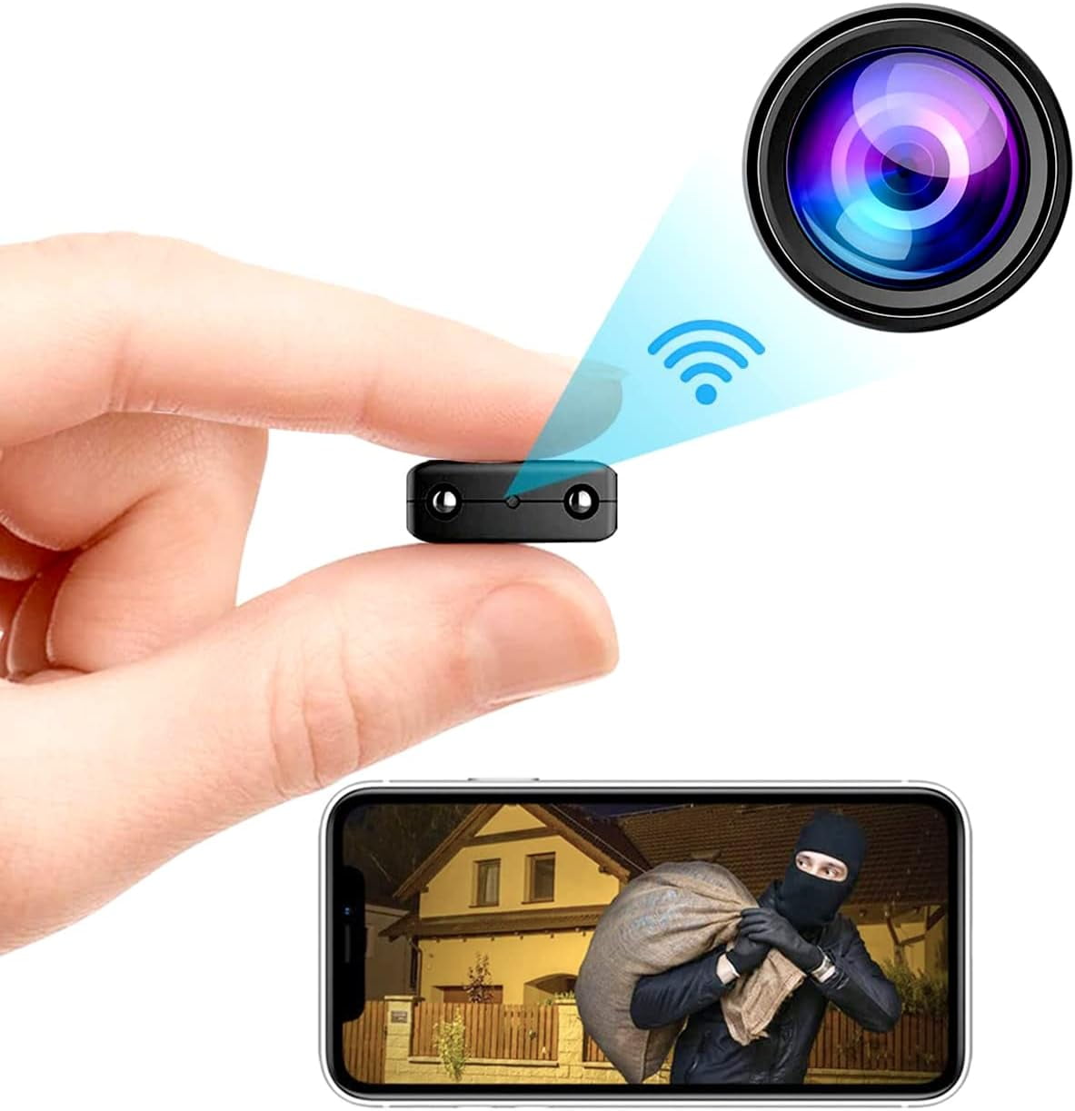 Indoor Wireless WiFi Camera Home Security Room Body Cameras Nanny Cam ...