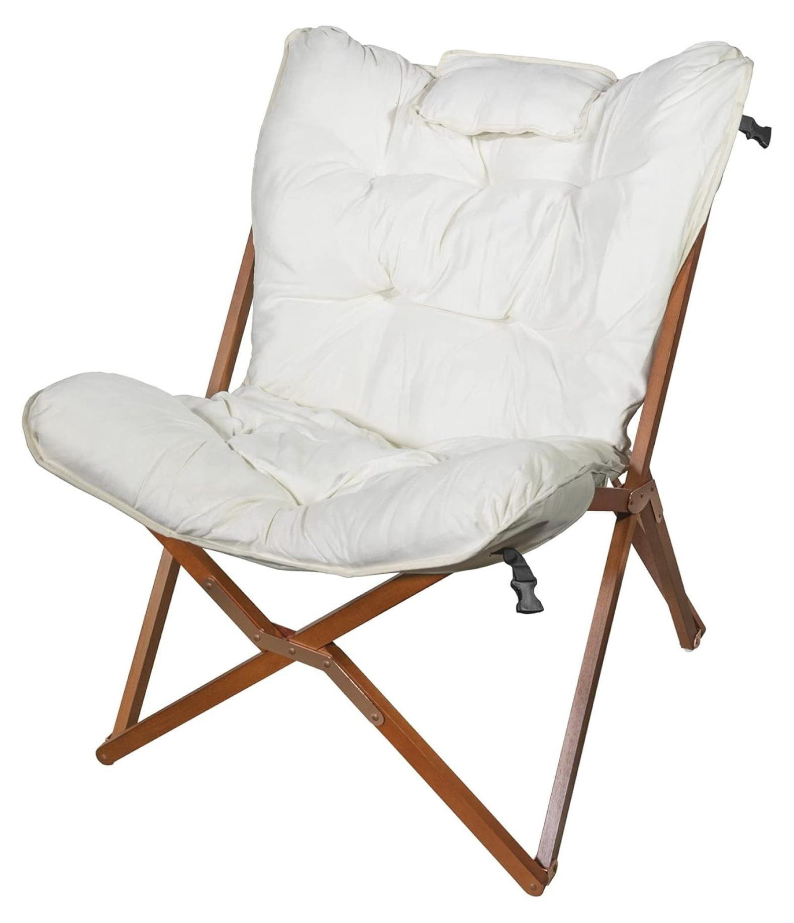 Indoor Wood Folding Accent Chair, Perfect for Dorm Rooms, Bedrooms, and ...
