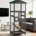 Indoor and Outdoor Aviary House, Wooden Bird Cage with Pull Out Tray ...