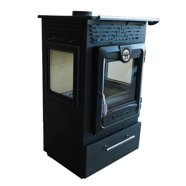 Northshire Stove 305-3D 100m² Wood Burning Heat Efficient Mini Stove ...