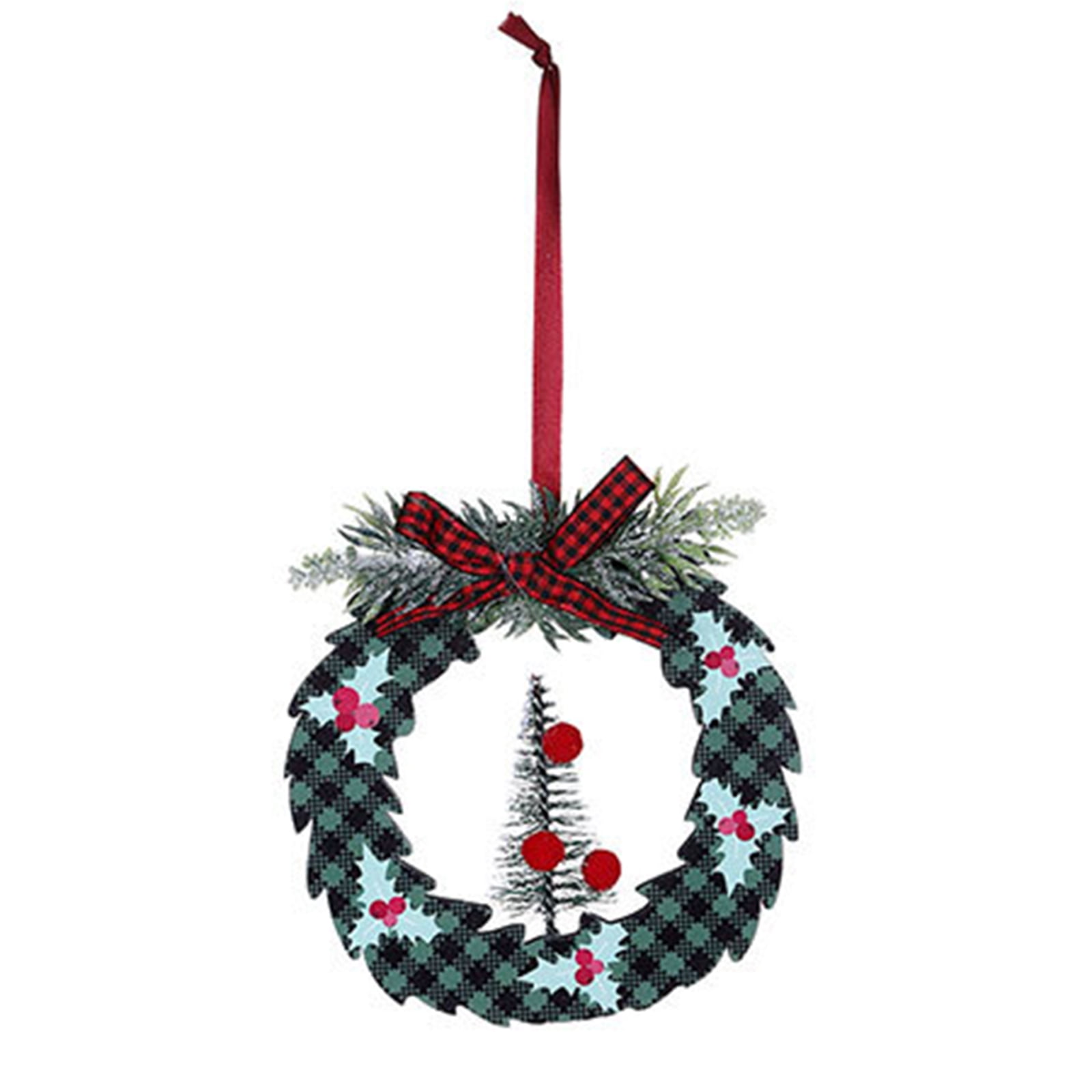 Indoor and Outdoor Wood Christmas Holiday Wall Hanging Door Decorations ...