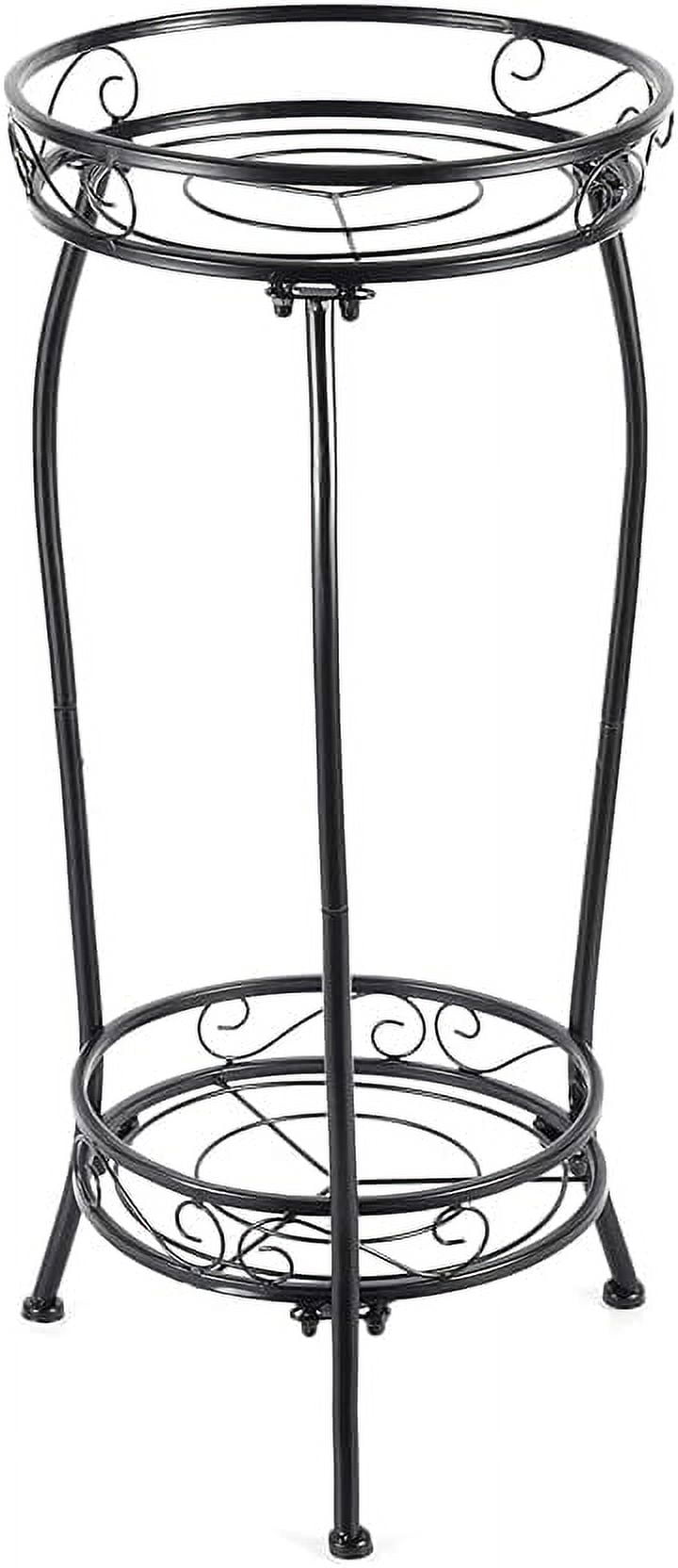 Indoor and outdoor plant stand, tall black metal rust-proof stable ...