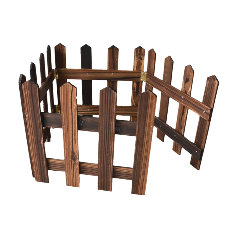 Indoor and outdoor Christmas tree wood fence outdoor carbonized ...