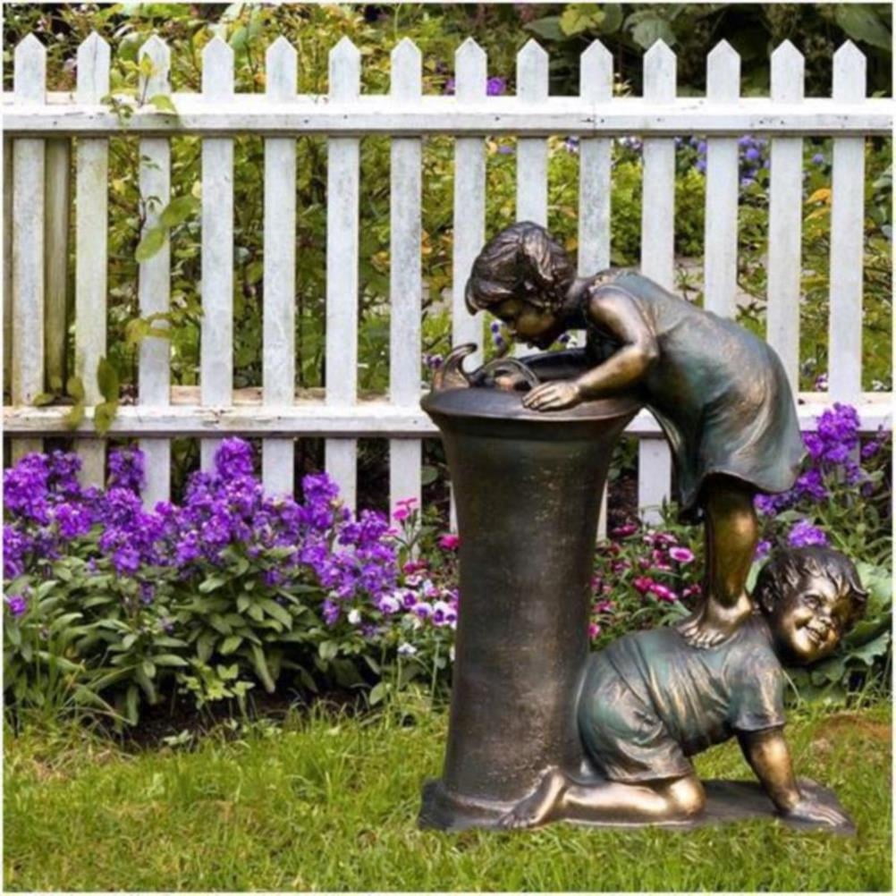 Indoor/outdoor Fountain Statue Resin Garden Sculpture Courtyard Art ...
