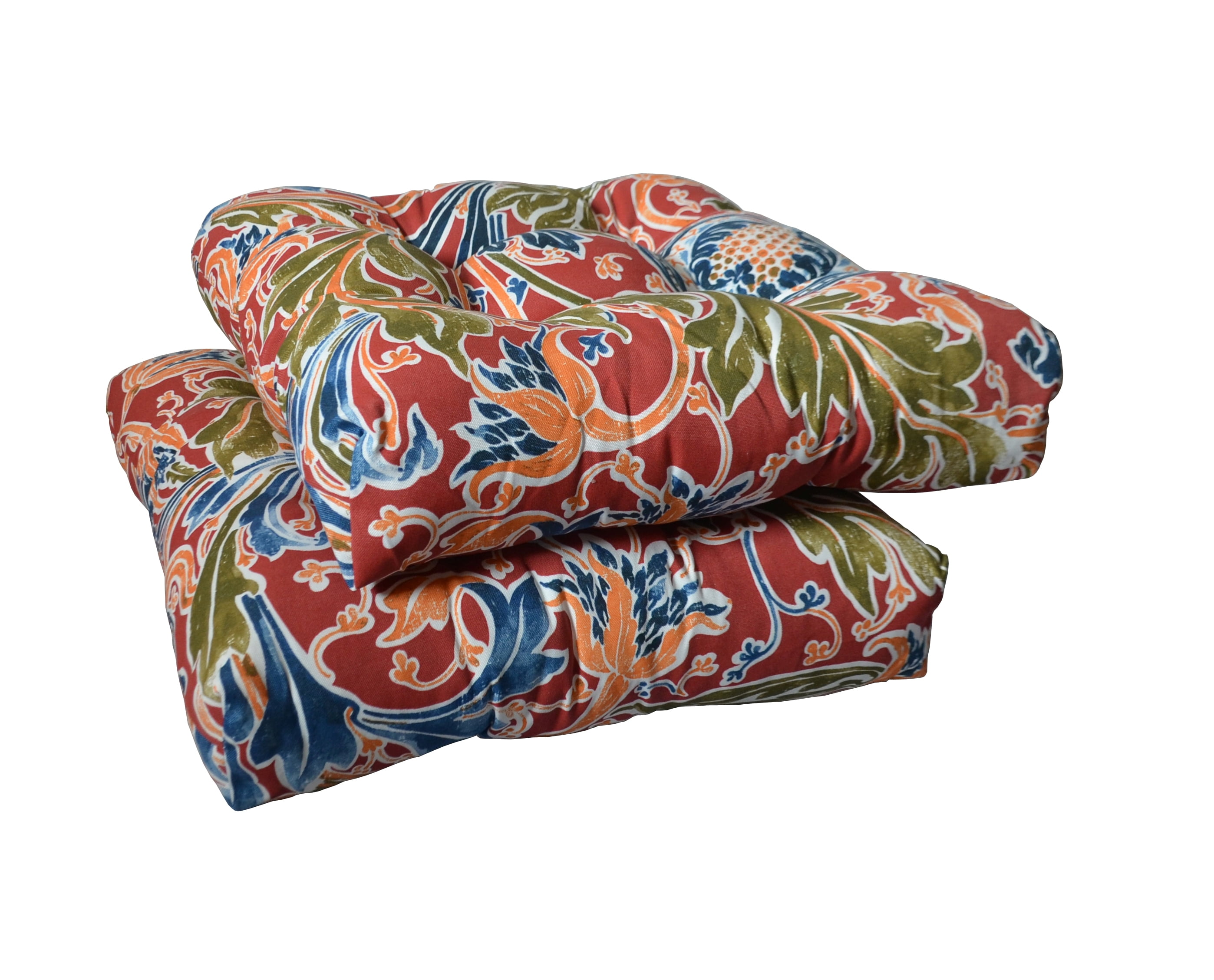 Indoor/outdoor Patio Tufted Seat Pads( set of 2), Meridian Red ...