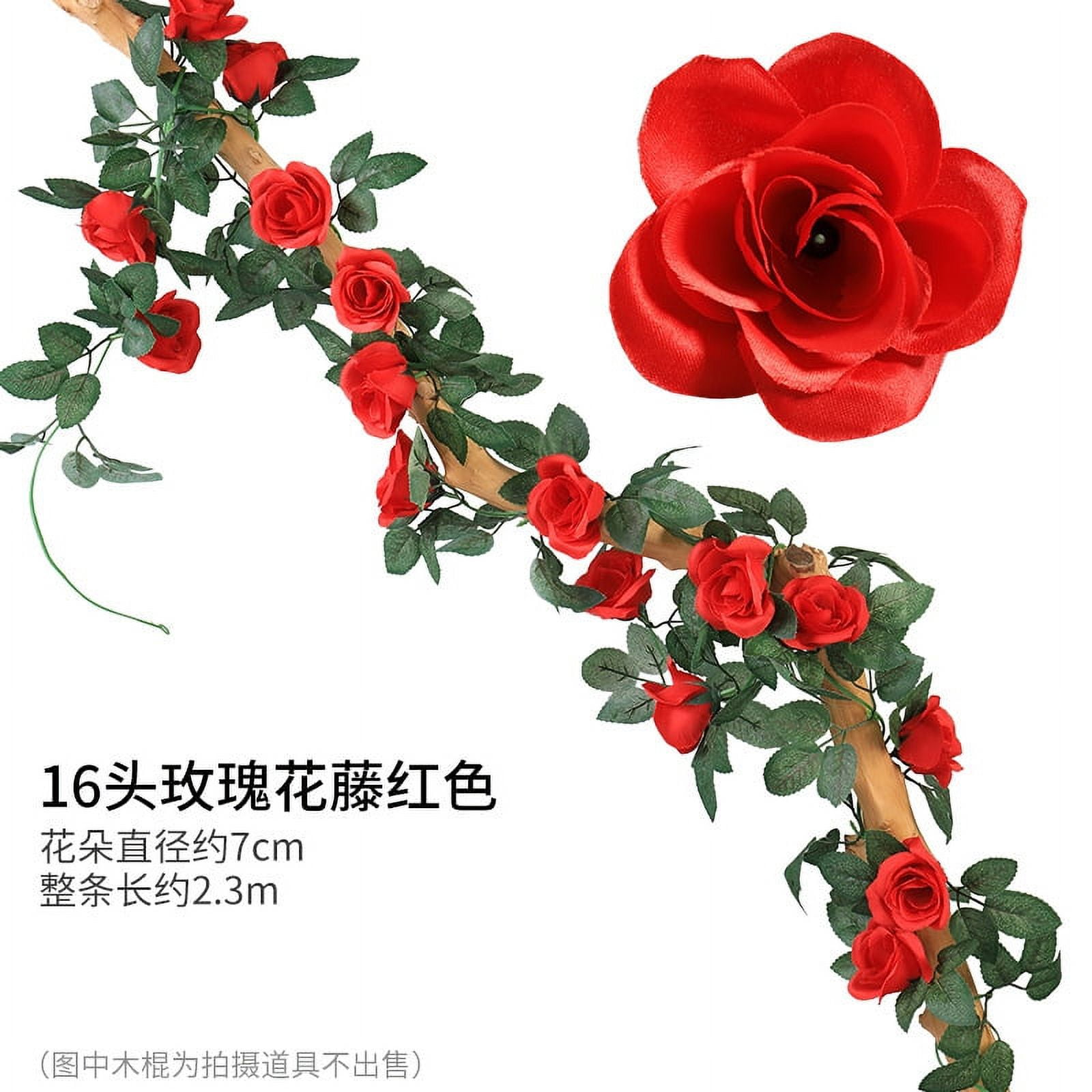 Indoors Artificial Rose Garland Vine Decoration Air Conditioner Tube ...