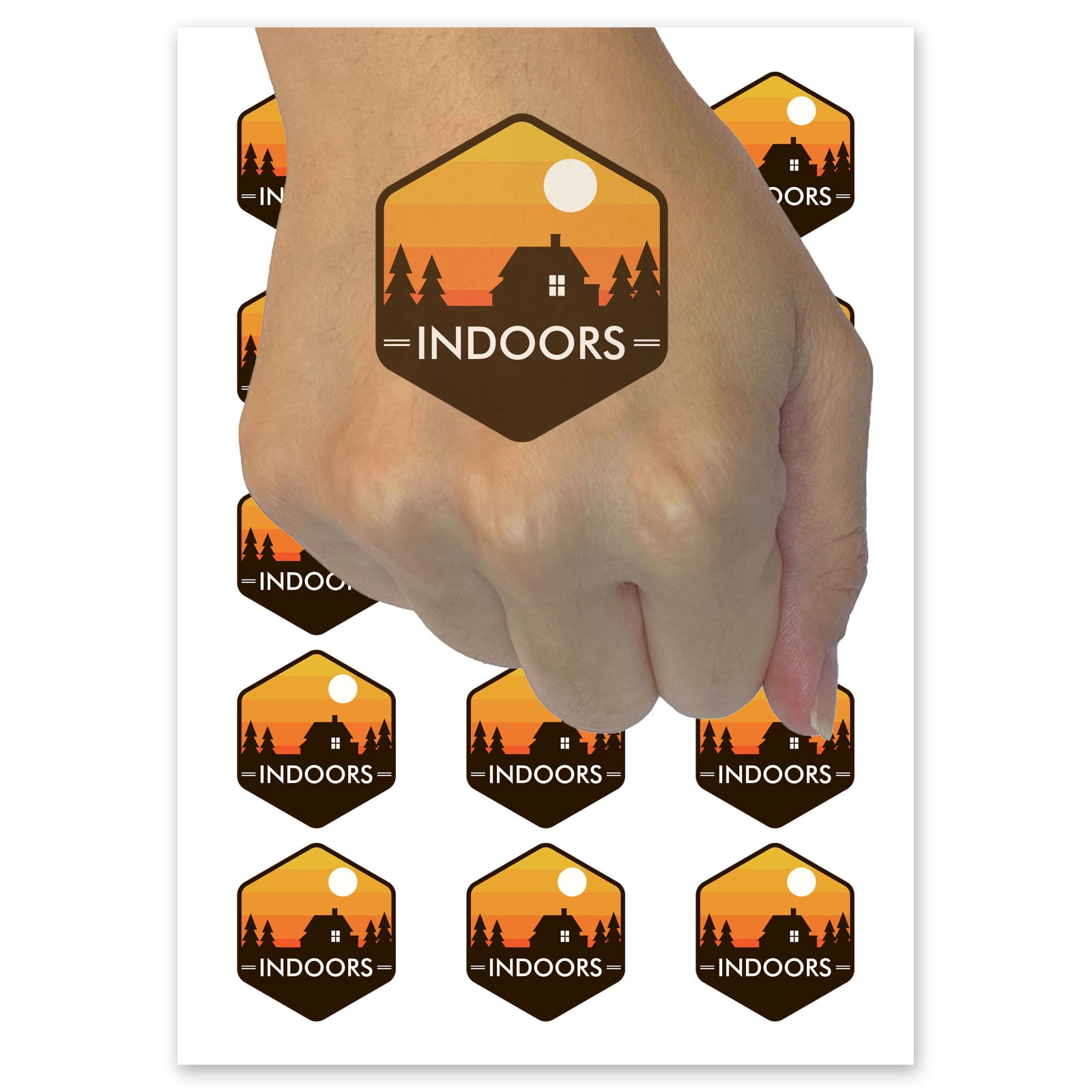 Indoors Introvert Funny Nature Temporary Tattoo Water Resistant Fake ...