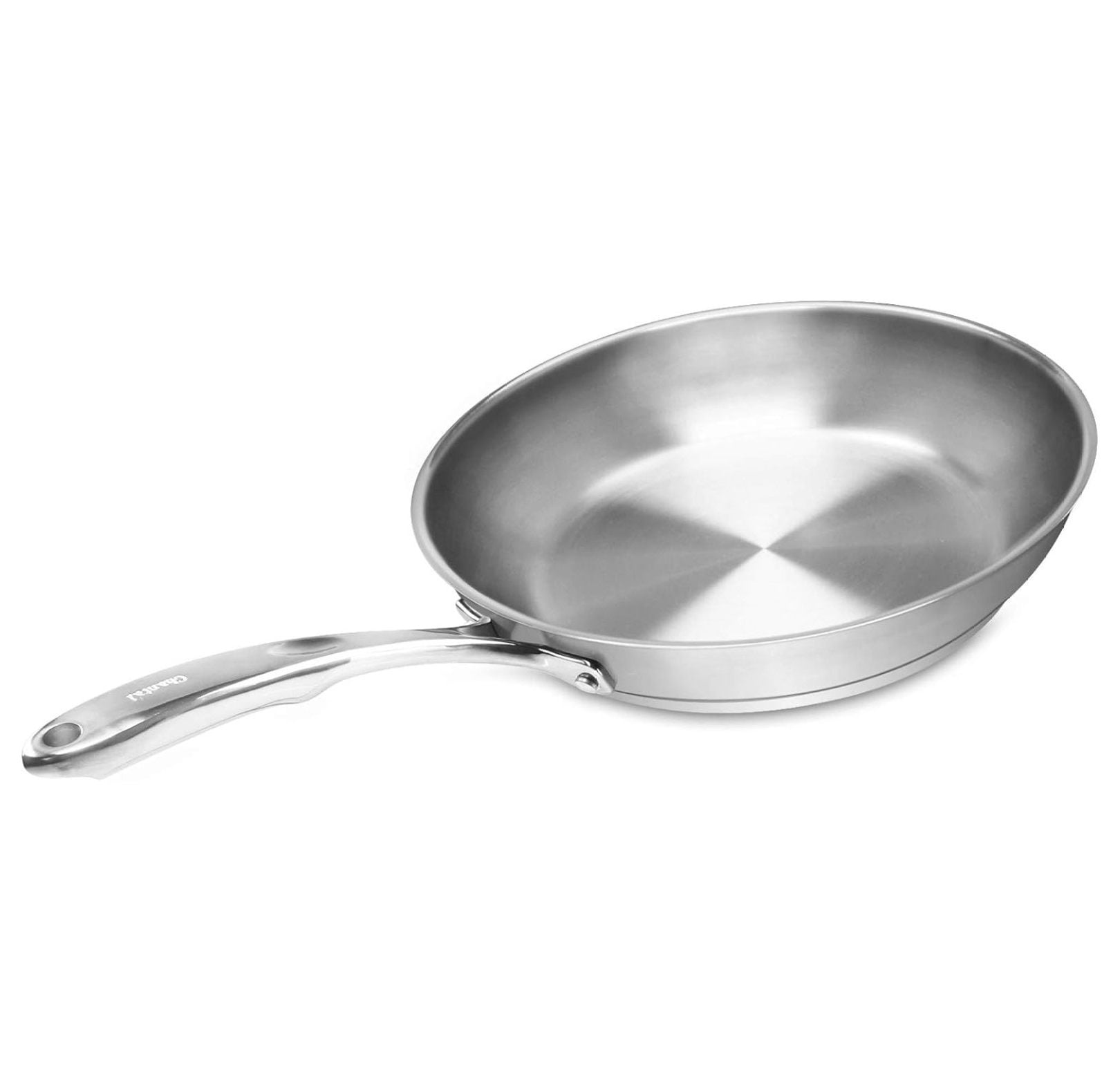 Induction 21 Steel Fry Pan, 10-Inch Brushed Stainless Steel 10 inch Fry ...