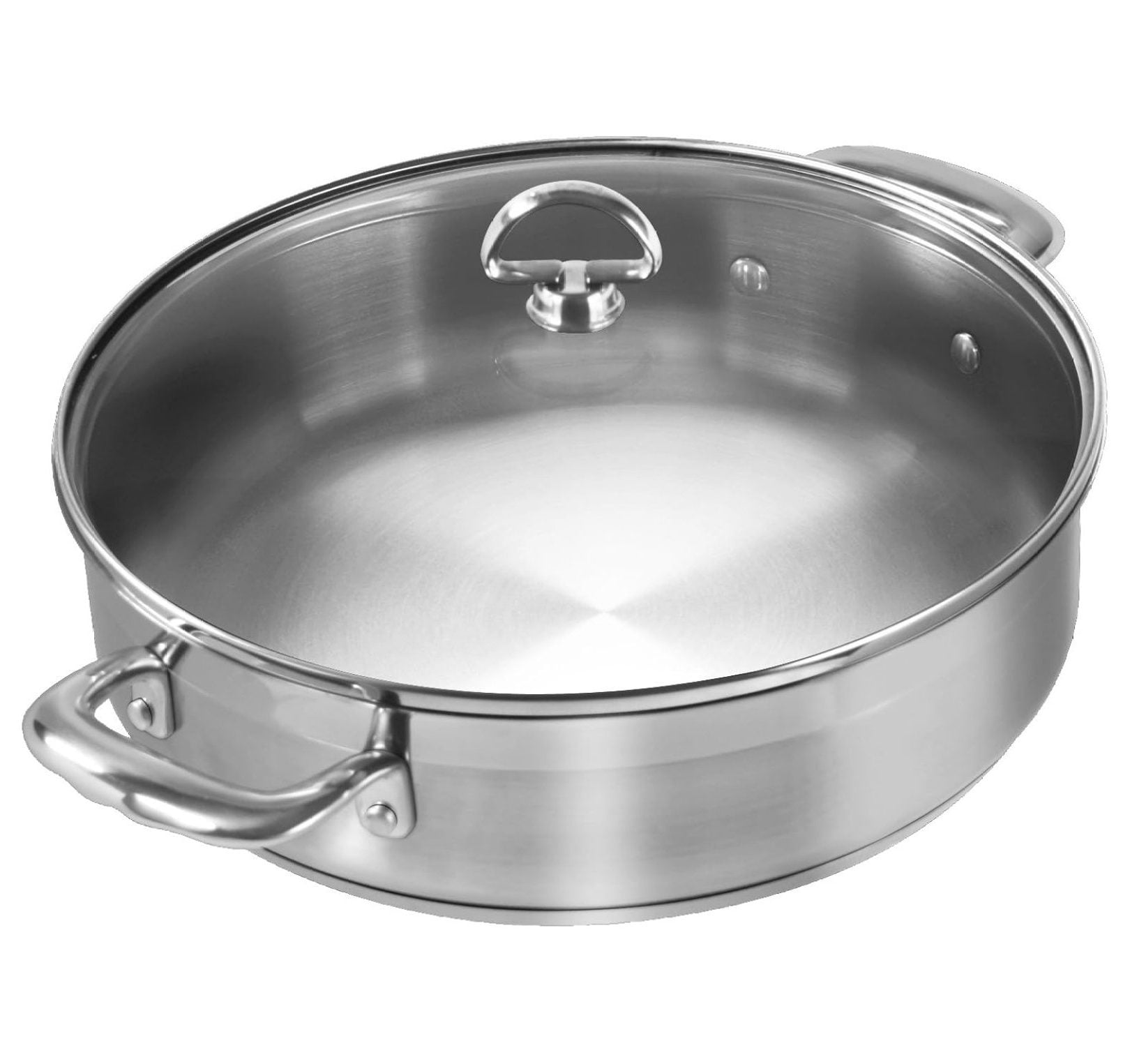 Induction 21 Steel Sauteuse with Glass Tempered Lid (5-Quart) - Walmart.com