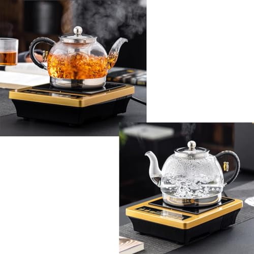 Induction Cooker Special Glass Teapot With Cool Handle, Heat Resistant ...