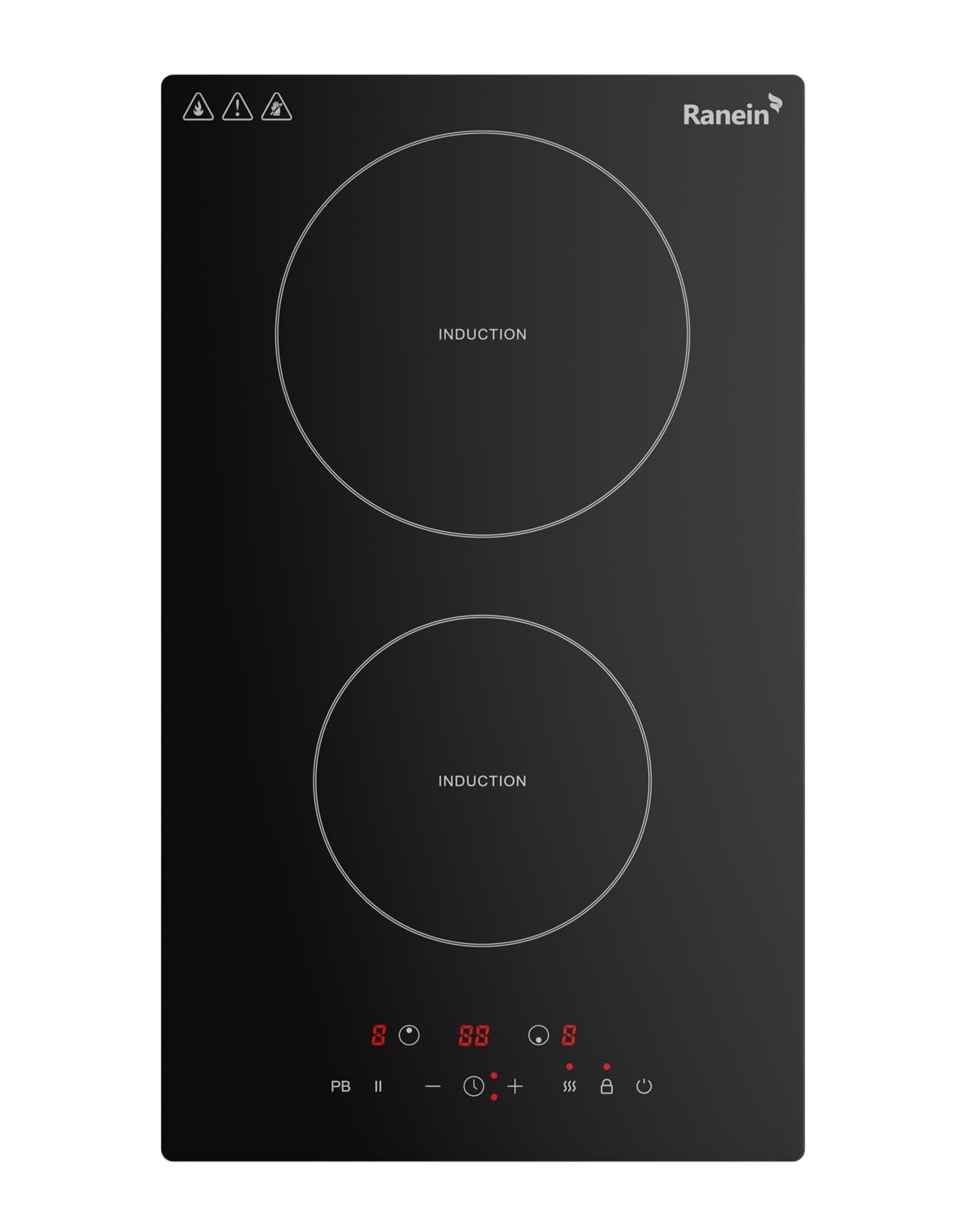 Induction Cooktop 12 Inch, Build-in 2 Burners Electric Stove Top, 9 ...