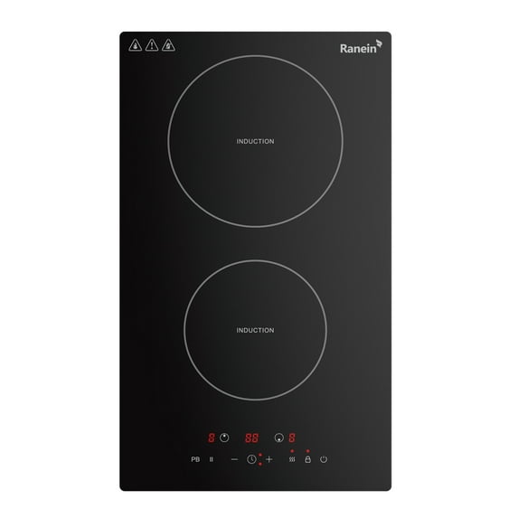 Induction Cooktop 12 Inch, Build-in 2 Burners Electric Stove Top, 9 ...