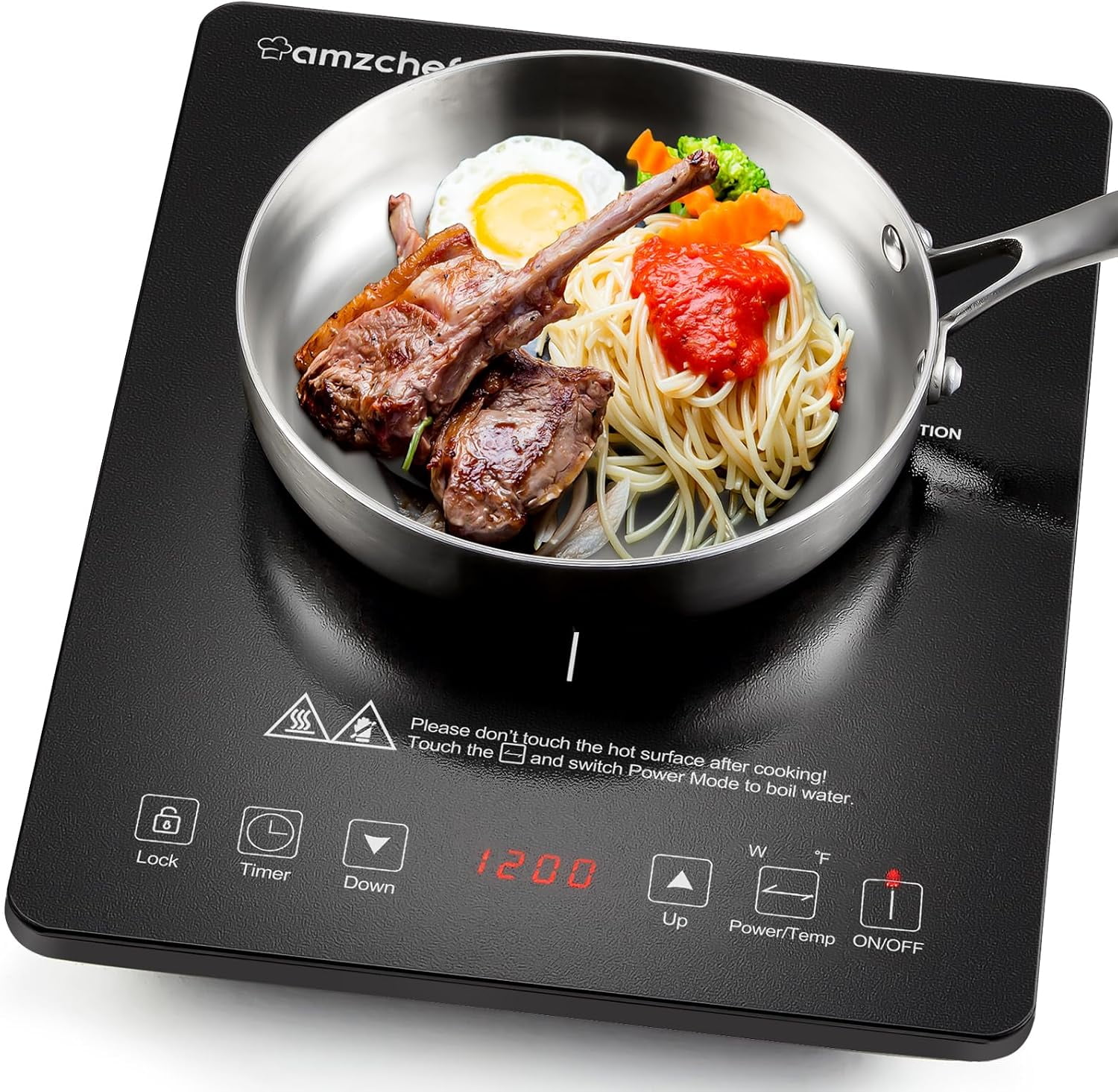 Induction Cooktop 1800W Induction Stove Burner With Ultra Thin Body ...
