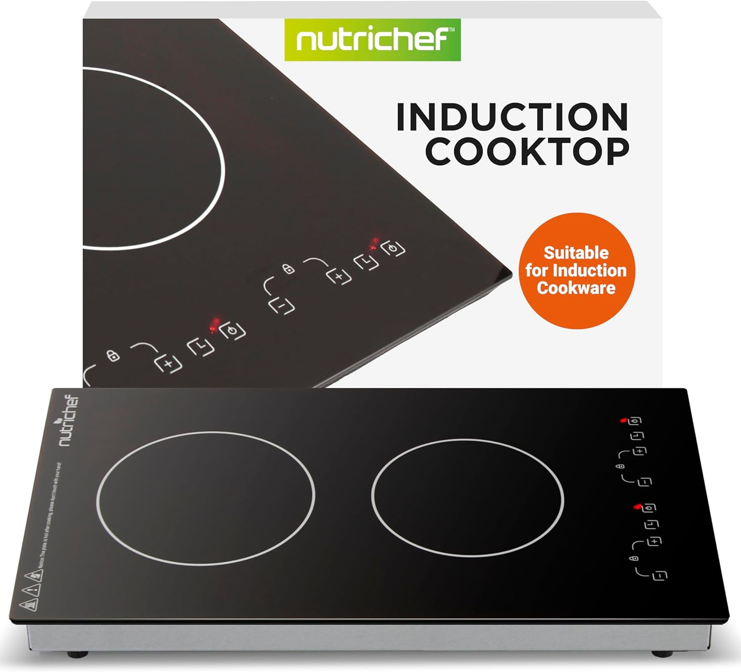 Induction Cooktop 2 Burner, Electric Stove - Adjustable Temperature ...