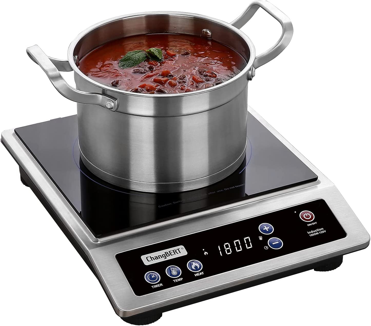 Induction Cooktop, Commercial Grade Portable Cooker, Large 8” Heating ...