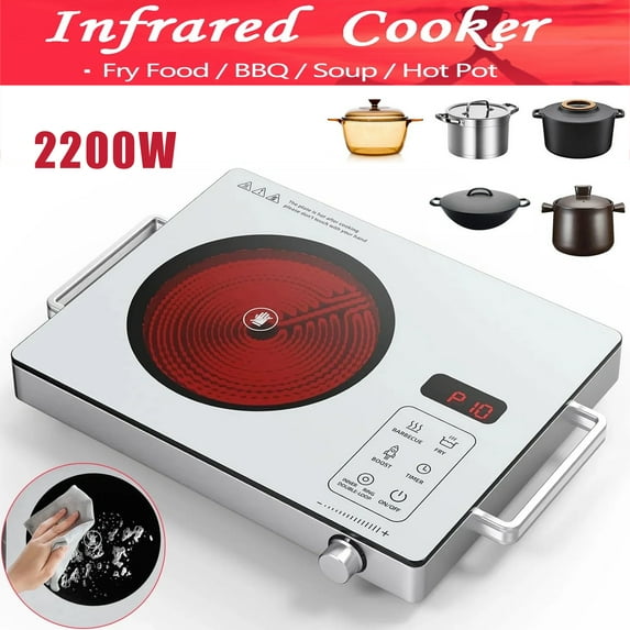 Electric Hot Plate,Induction Cooktop,Portable Infrared Burner，Infrared ...