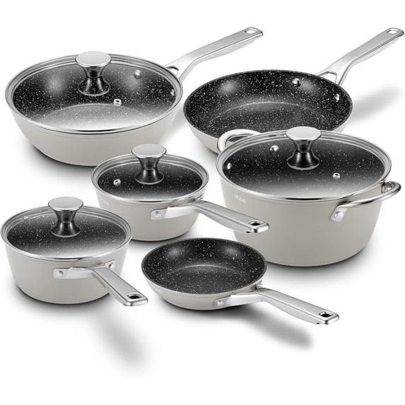 Induction Cookware Nonstick, Pots and Pans Set for Induction Cooktop ...