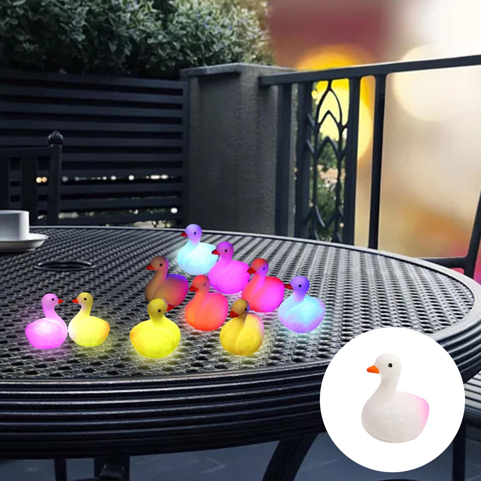 Induction Luminous Animals Floating Water Lighting White Swan Playing ...