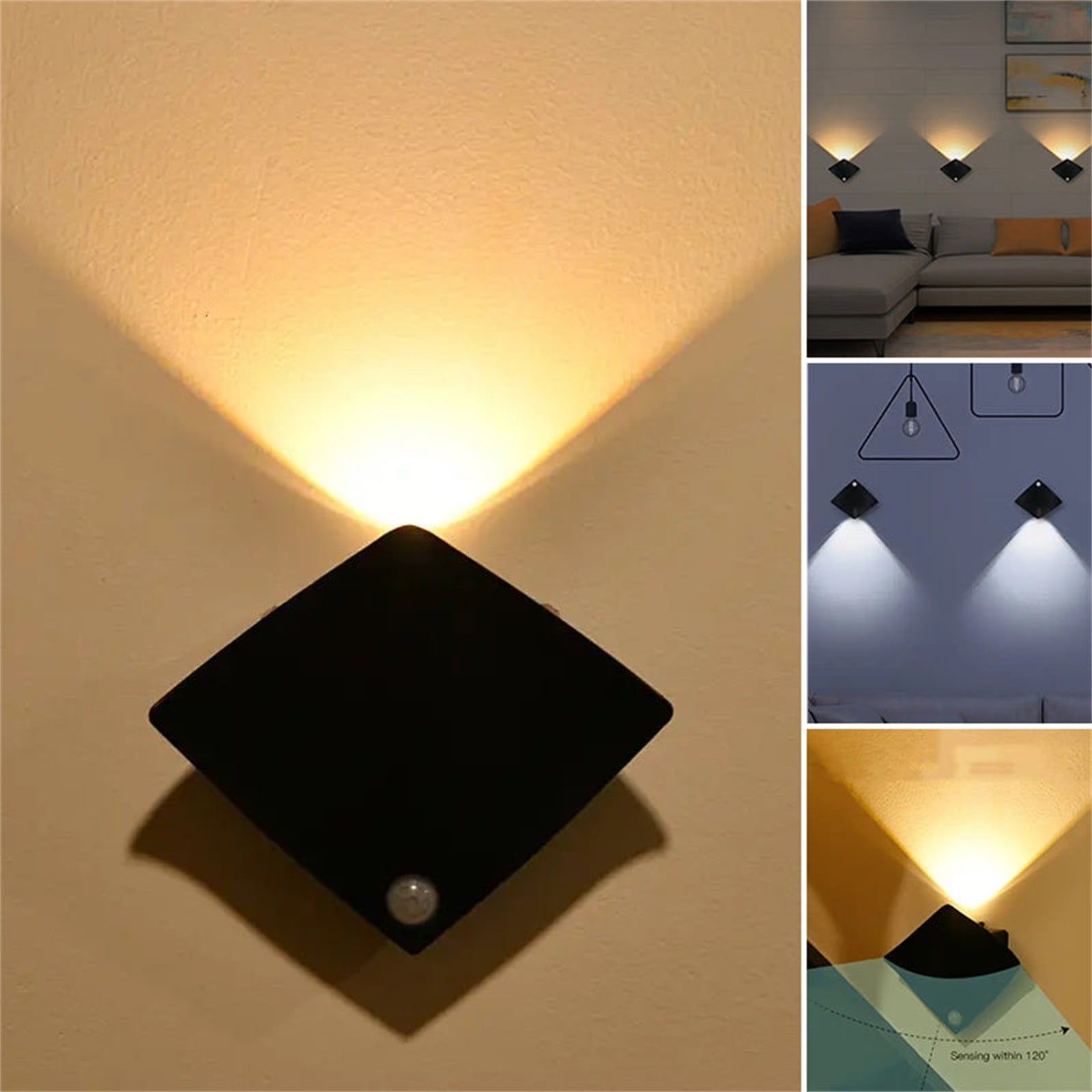 Induction Wall Light, Motion Sensor Light, Energy-Saving Design, Modern ...