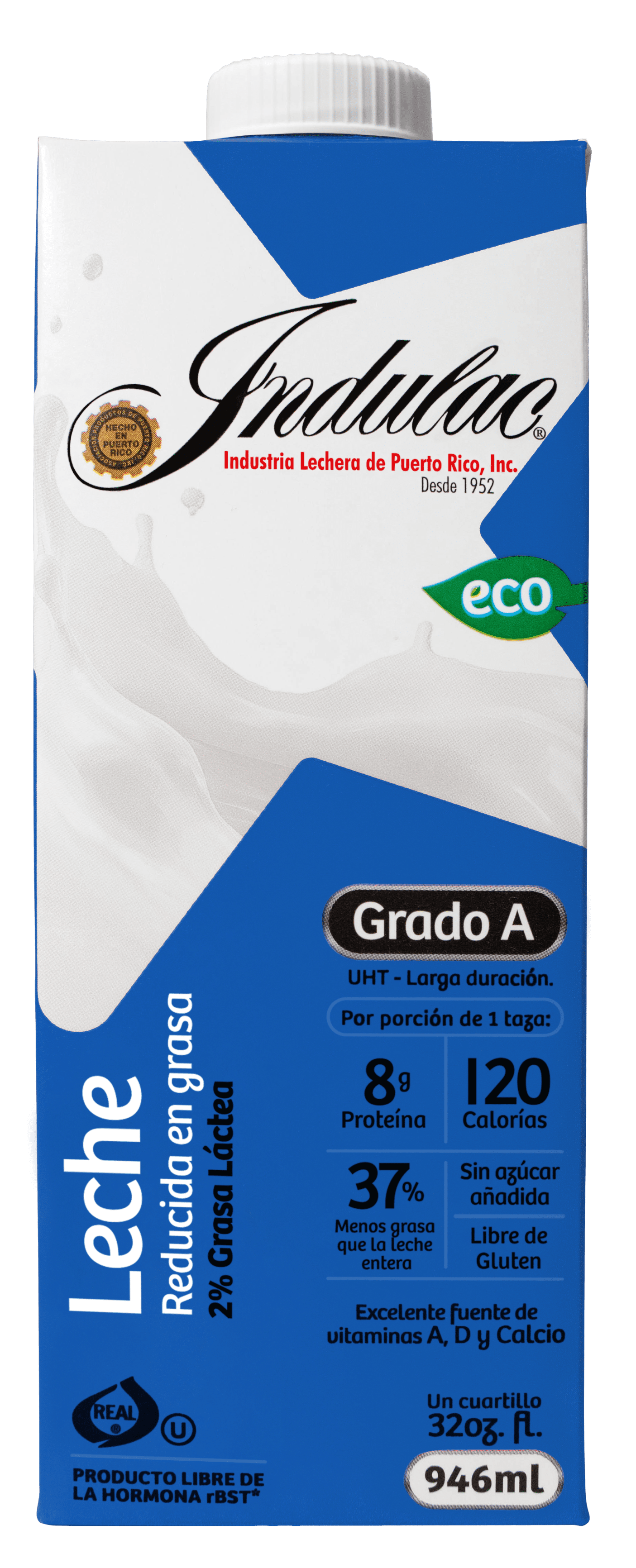 Indulac Reduced Fat Milk 2%, UHT, 32 oz - Walmart.com