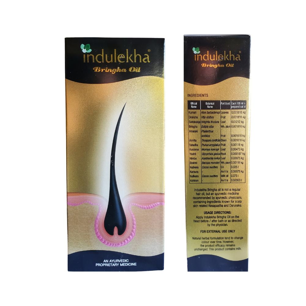 Indulekha Bringha 100ml Ayurvedic Hair Oil - Clinically Proven for Hair ...