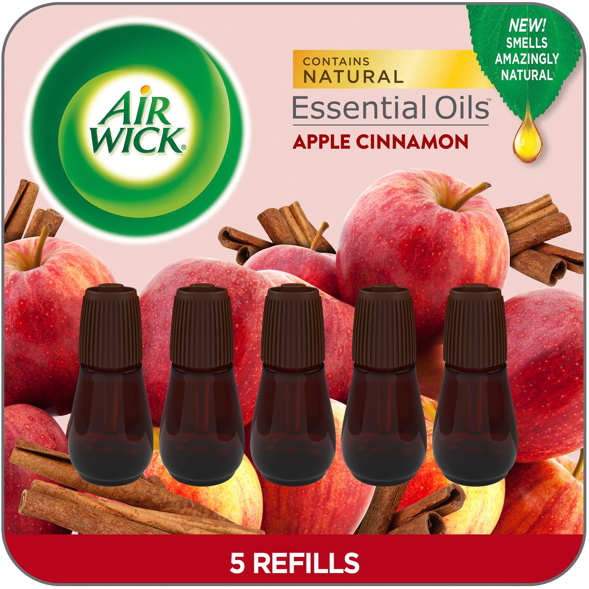 Air Wick Essential Mist Refill, 5 Count Apple Cinnamon, Essential Oils ...