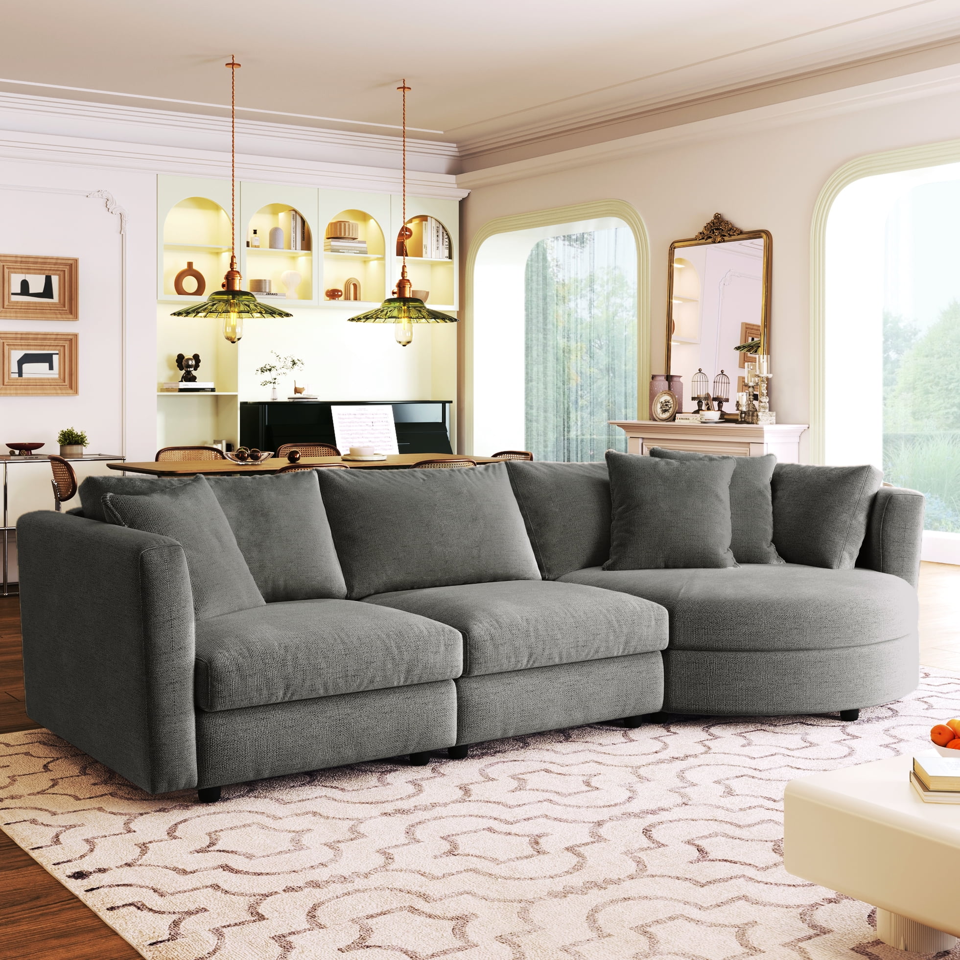 Indulge In Sofas - Curved Design, Soft Seat Cushions, Wooden Frame ...