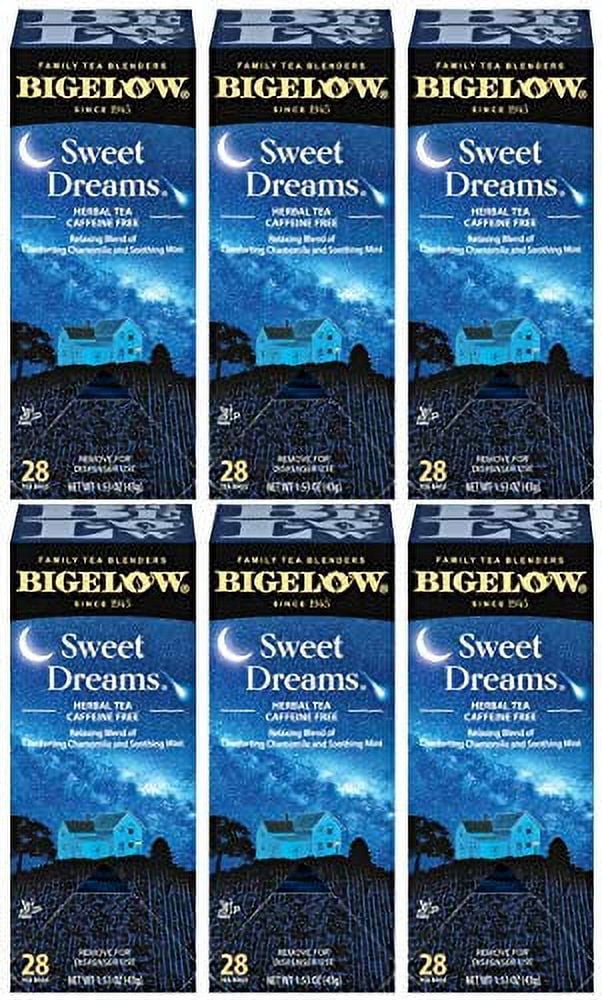 Bigelow Sweet Dreams Herbal Tea, Chamomile Mint Blend, 28-Count Pack of ...