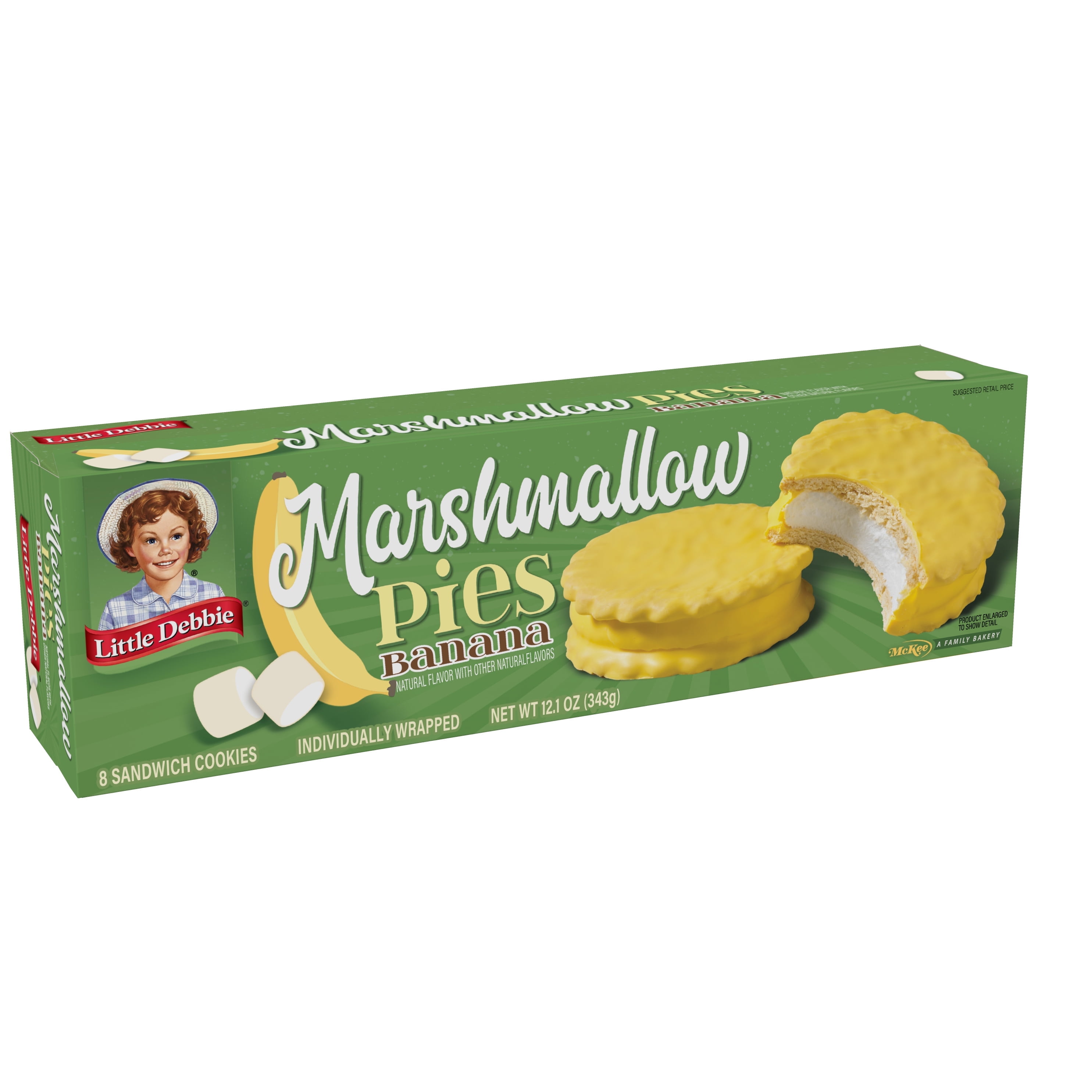 Indulge Your Sweet Tooth: 1PACK Little Debbie Banana Marshmallow Pies ...