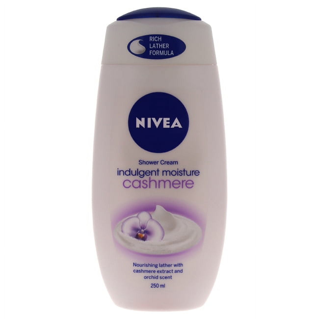 NIVEA Indulgent Moisture Cashmere Shower Cream, Silky Soft Foam, 8.5 oz ...