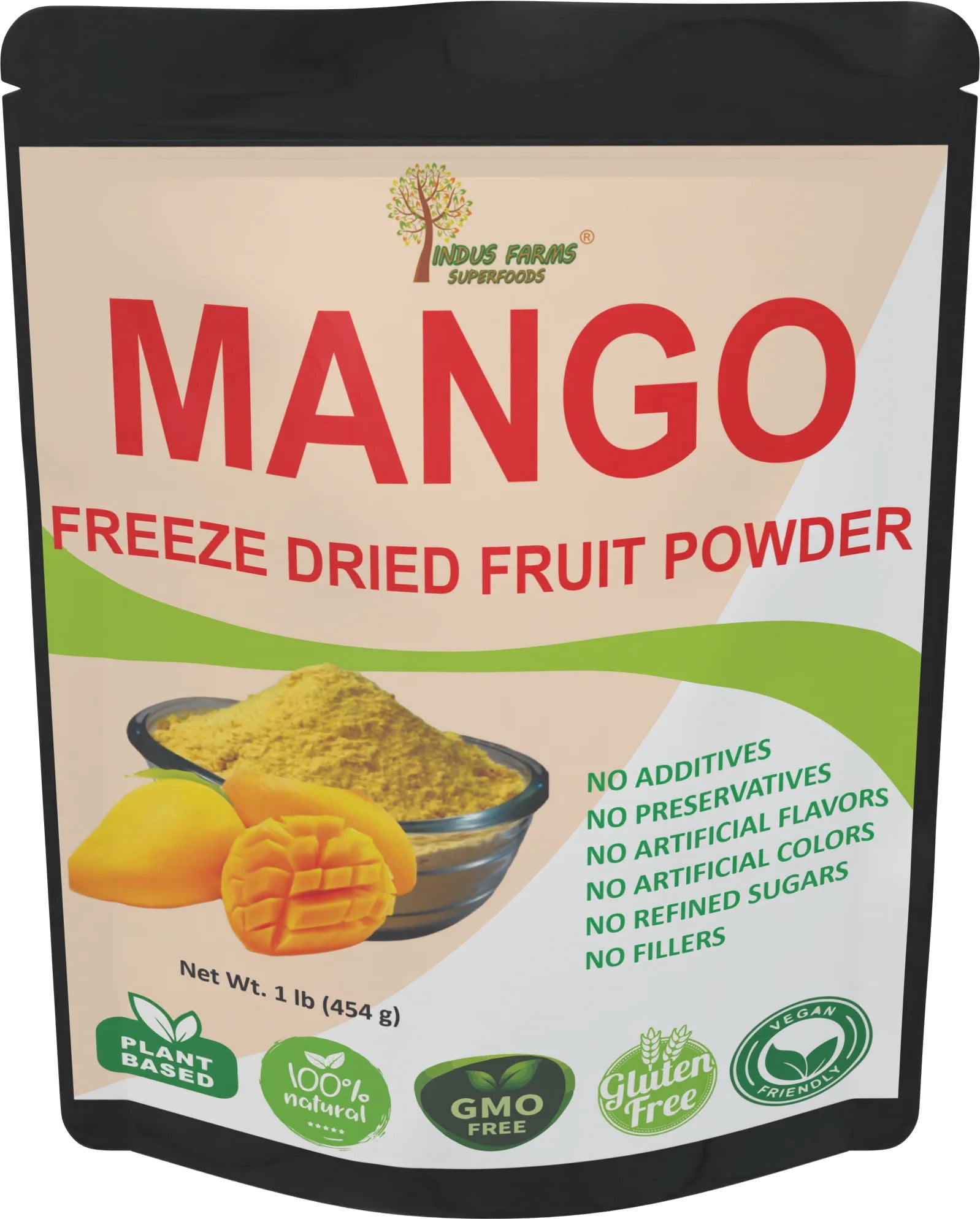 Indus Farms Superfoods Freeze Dried Mango Fruit Powder, 100% Pure ...