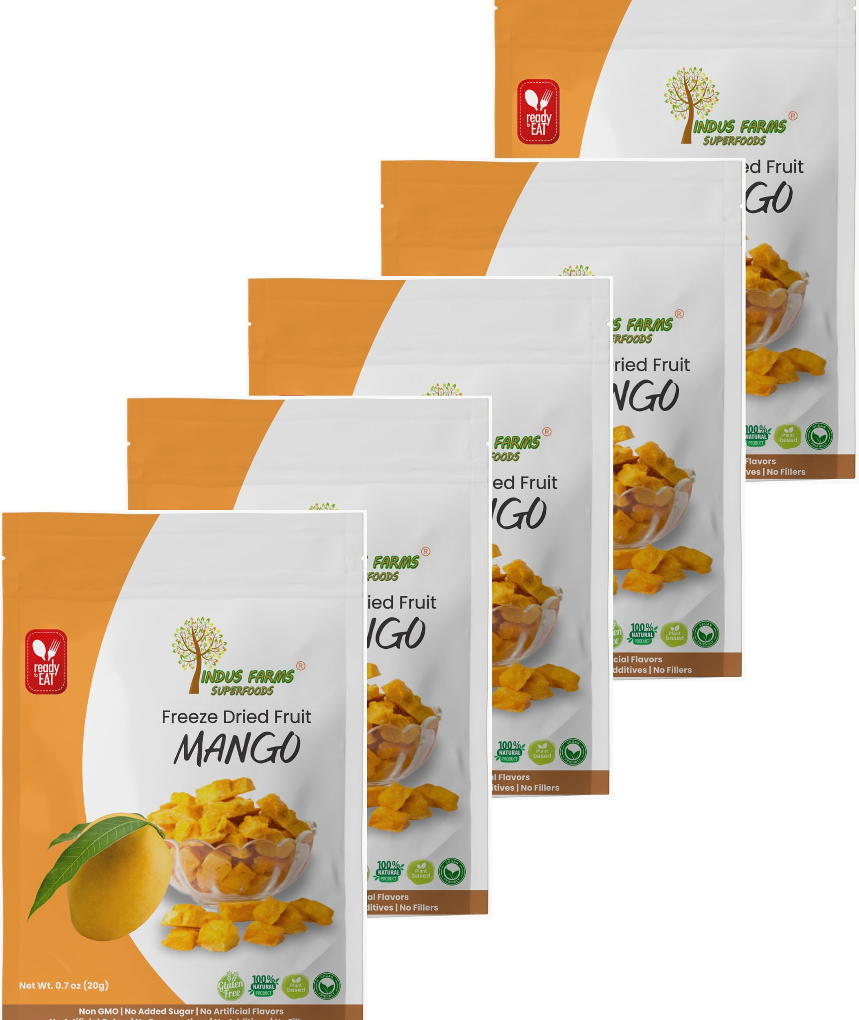 Indus Farms Superfoods Freeze Dried Mangoes (Multi-Pack), Additive-Free ...