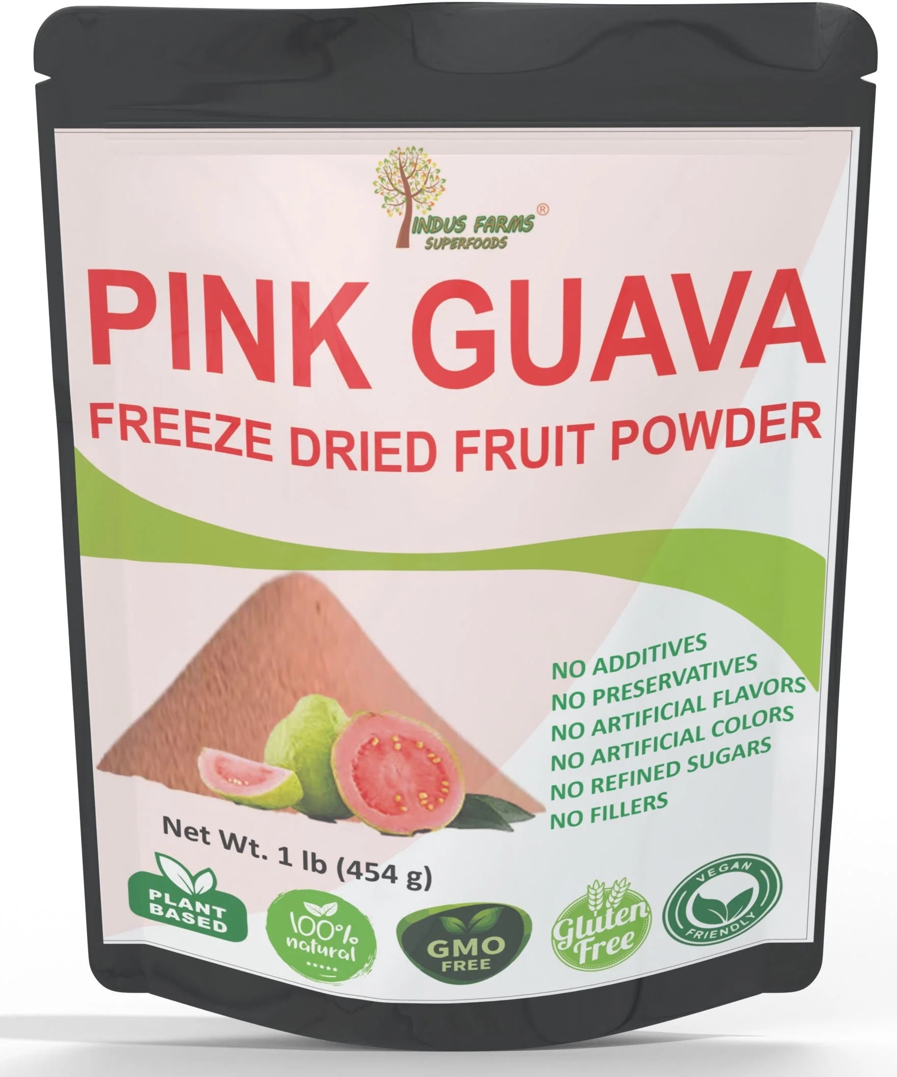 Indus Farms Superfoods Freeze Dried Pink Guava Fruit Powder, 100% Pure ...