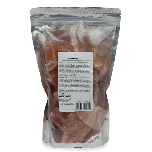 IndusClassic 2 lbs Sole Himalayan Salt Chunks Stone, Increase Hydration ...
