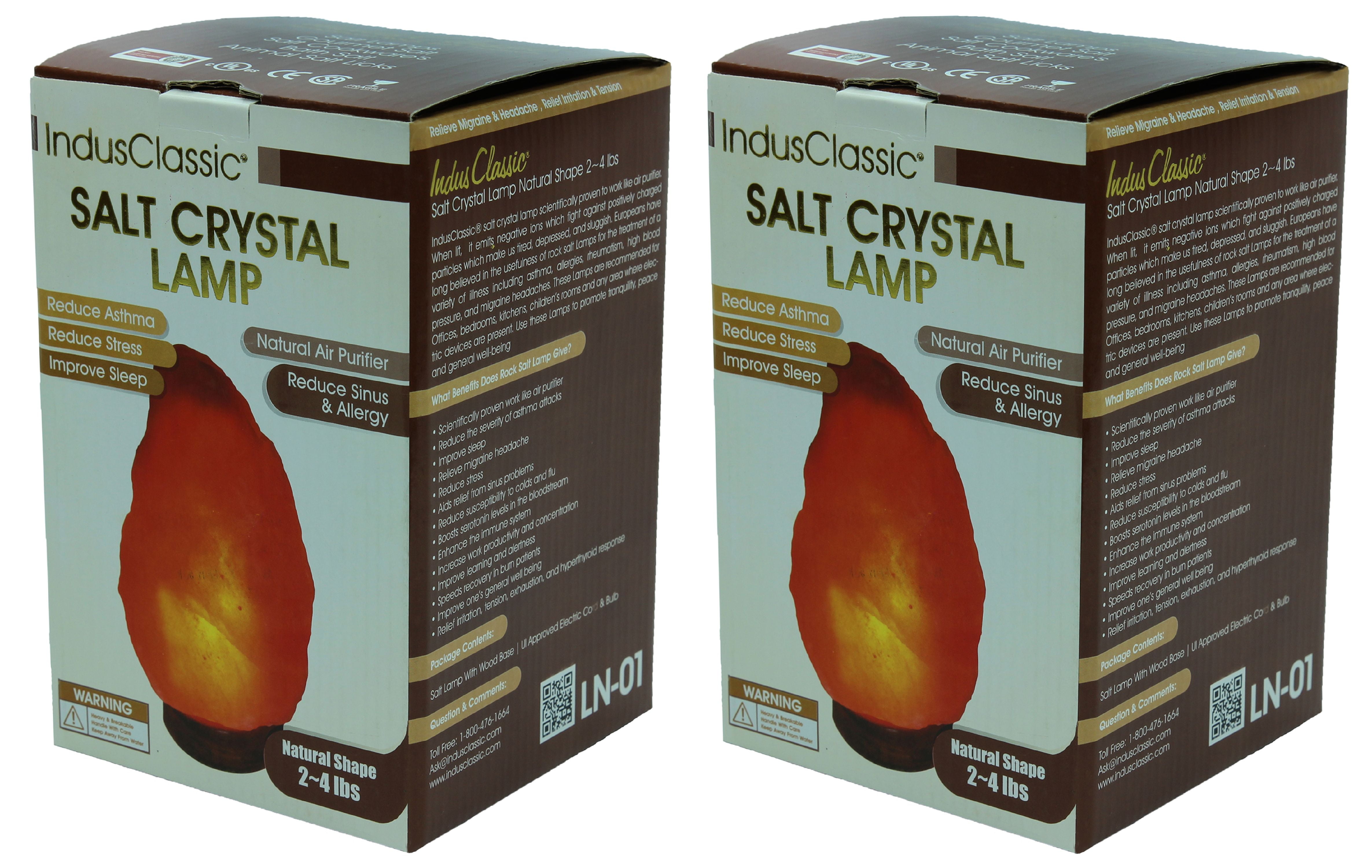 IndusClassic LN-01 Natural Himalayan Crystal Rock Salt Lamp 2~4 lbs set ...