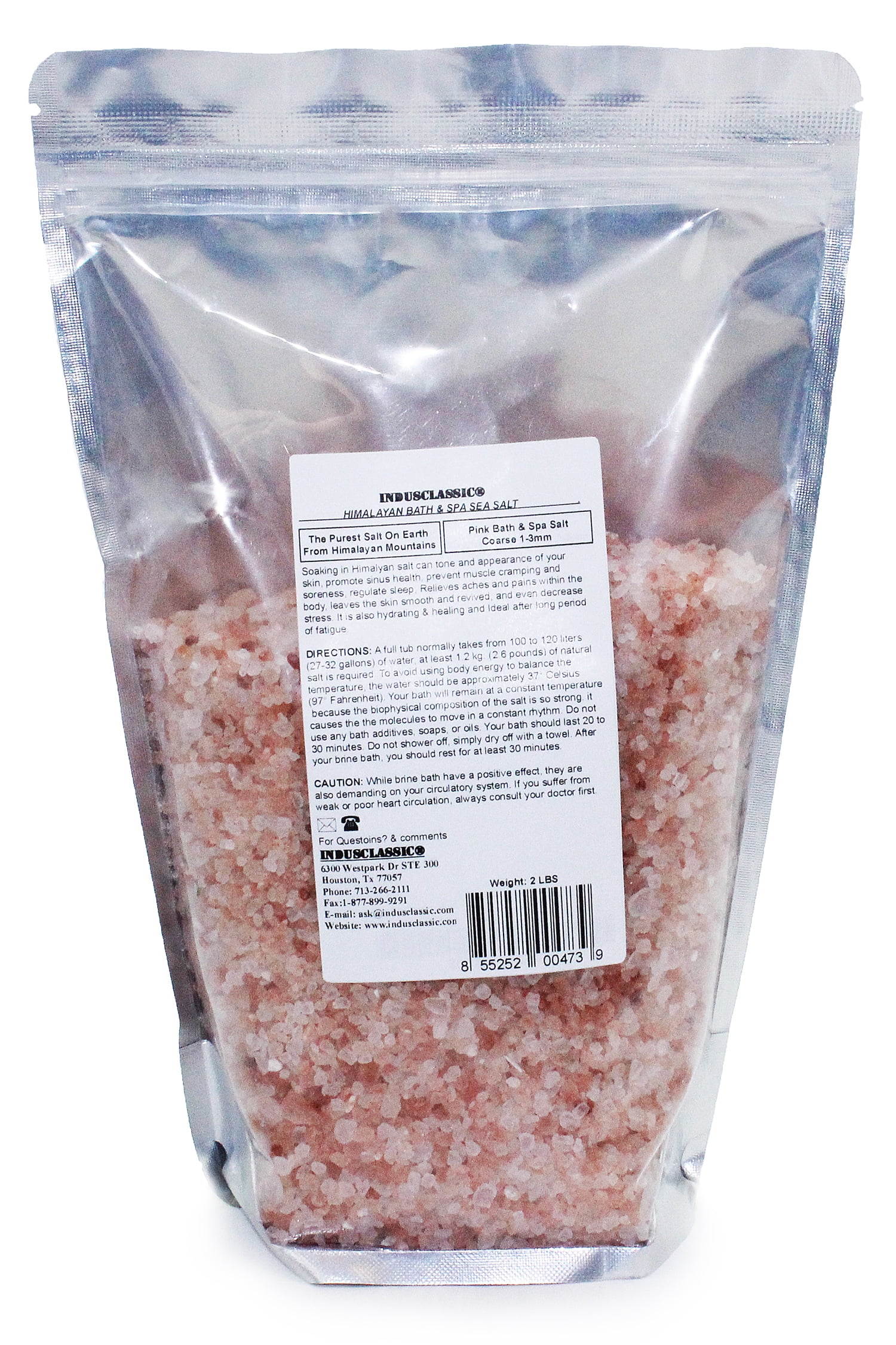 IndusClassic Pure Original Himalayan Pink Crystal Bath and Spa Sea Salt ...