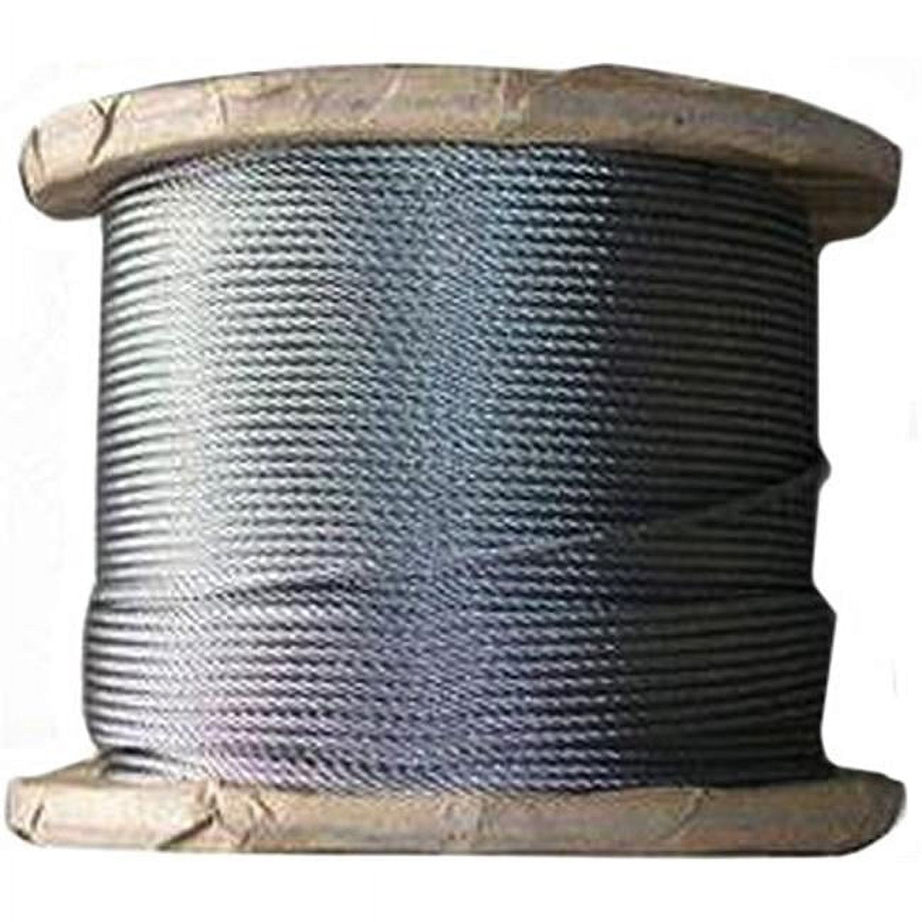 Indusco 205 00076 7 x 7 in. Galvanized Aircraft Cable, 500 ft. Reel ...