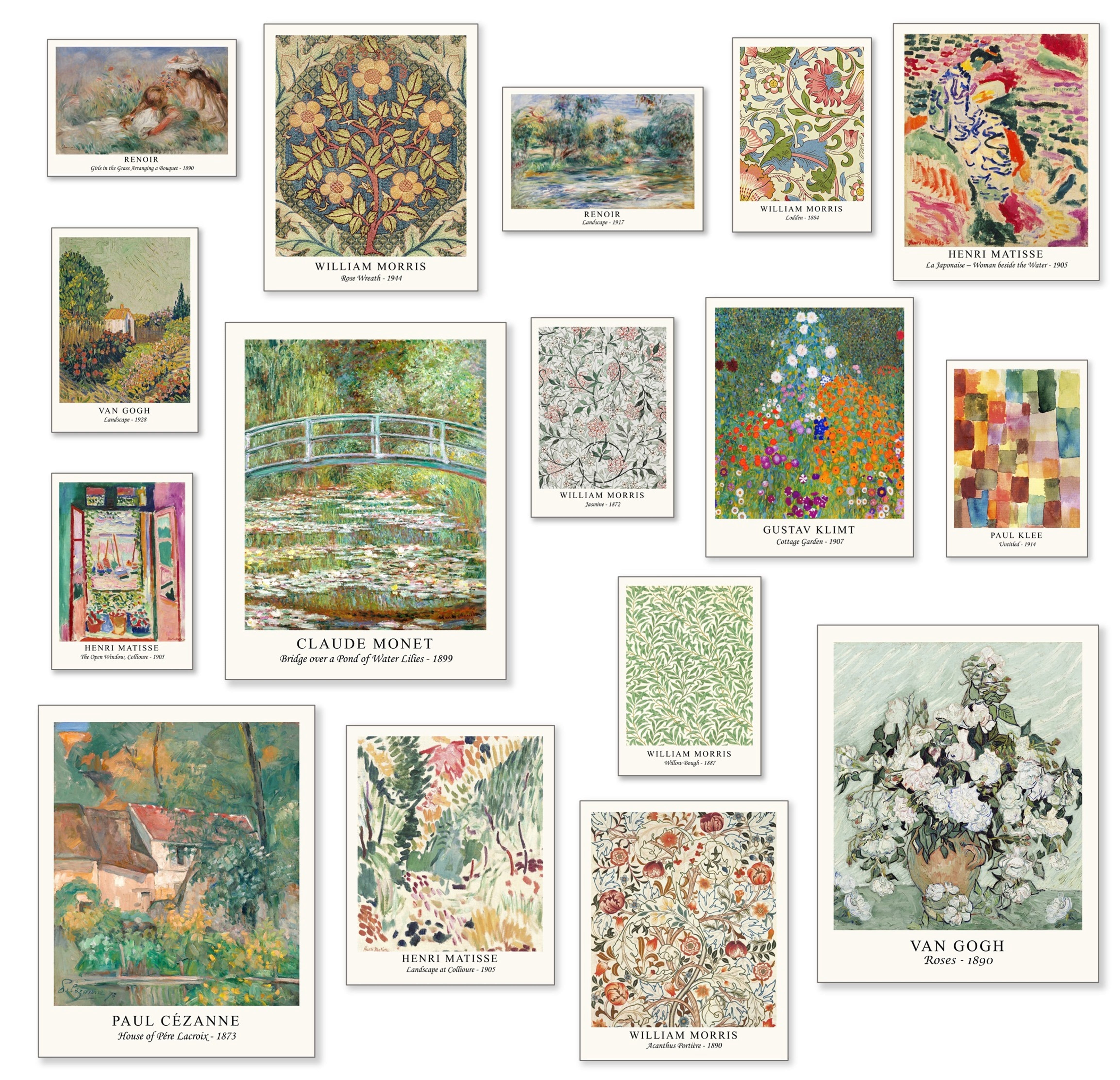 Induslyfe 16 Pcs Retro Wall Art Prints Decor Canvas, Vintage Eclectic ...