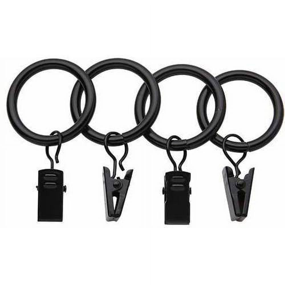 Industrial 1" Black Curtain Rings, by Bali (7 Pack) - Walmart.com